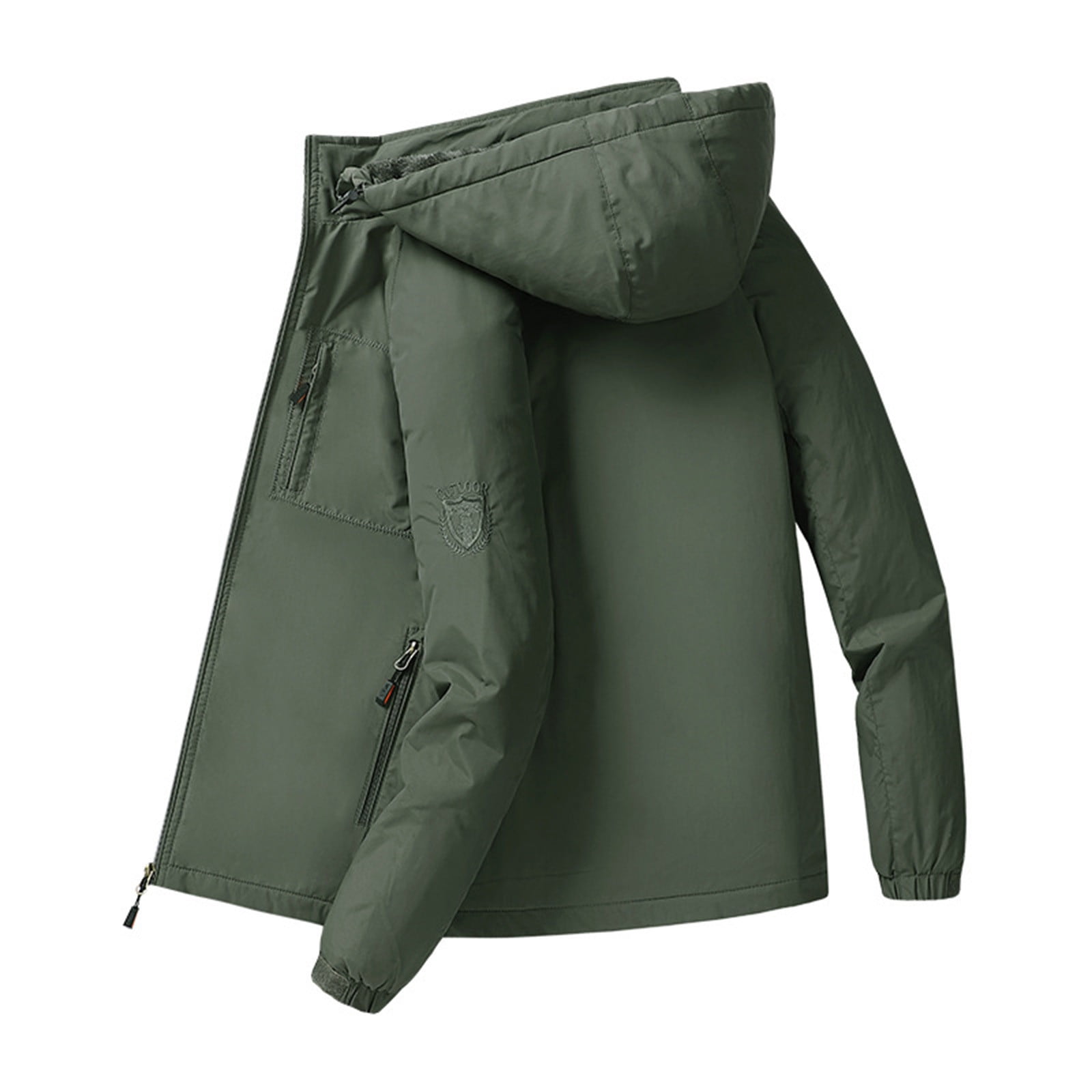 FRSASU Men's Outdoor Lightweight Soft Shell Medium Long Jacket Fleece ...