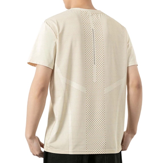FRSASU Men's Quick Dry Shirts Mesh Breathable Short Sleeve Athletic ...