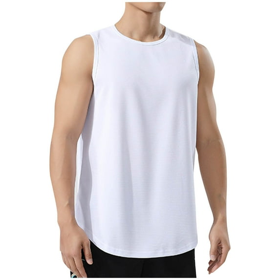 FRSASU Men's Tank Tops Sleeveless Workout Mesh Material Quick Dry ...