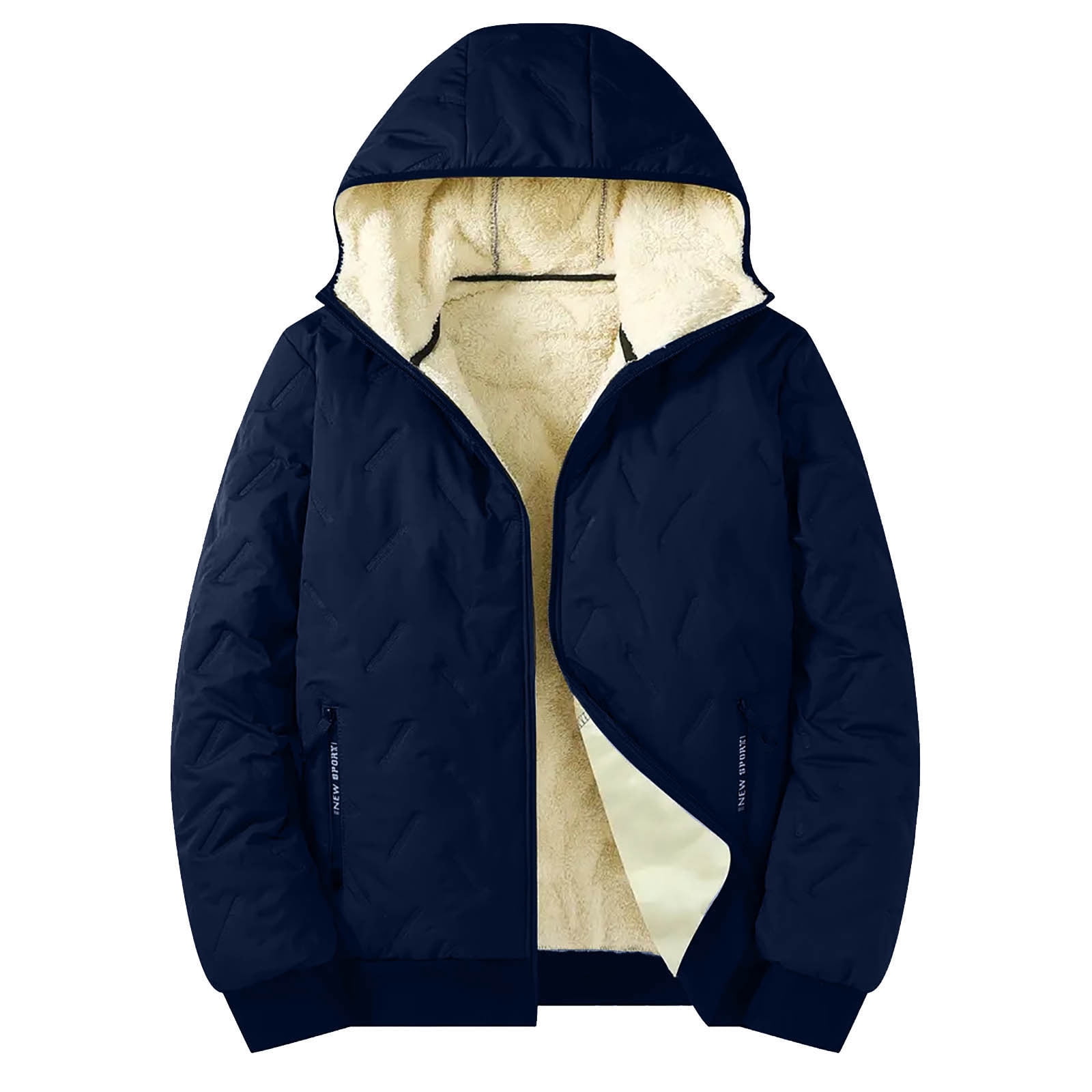 FRSASU Men's Ultra Soft Sherpa Lined Hoodie - Full Zip Fleece Lining ...