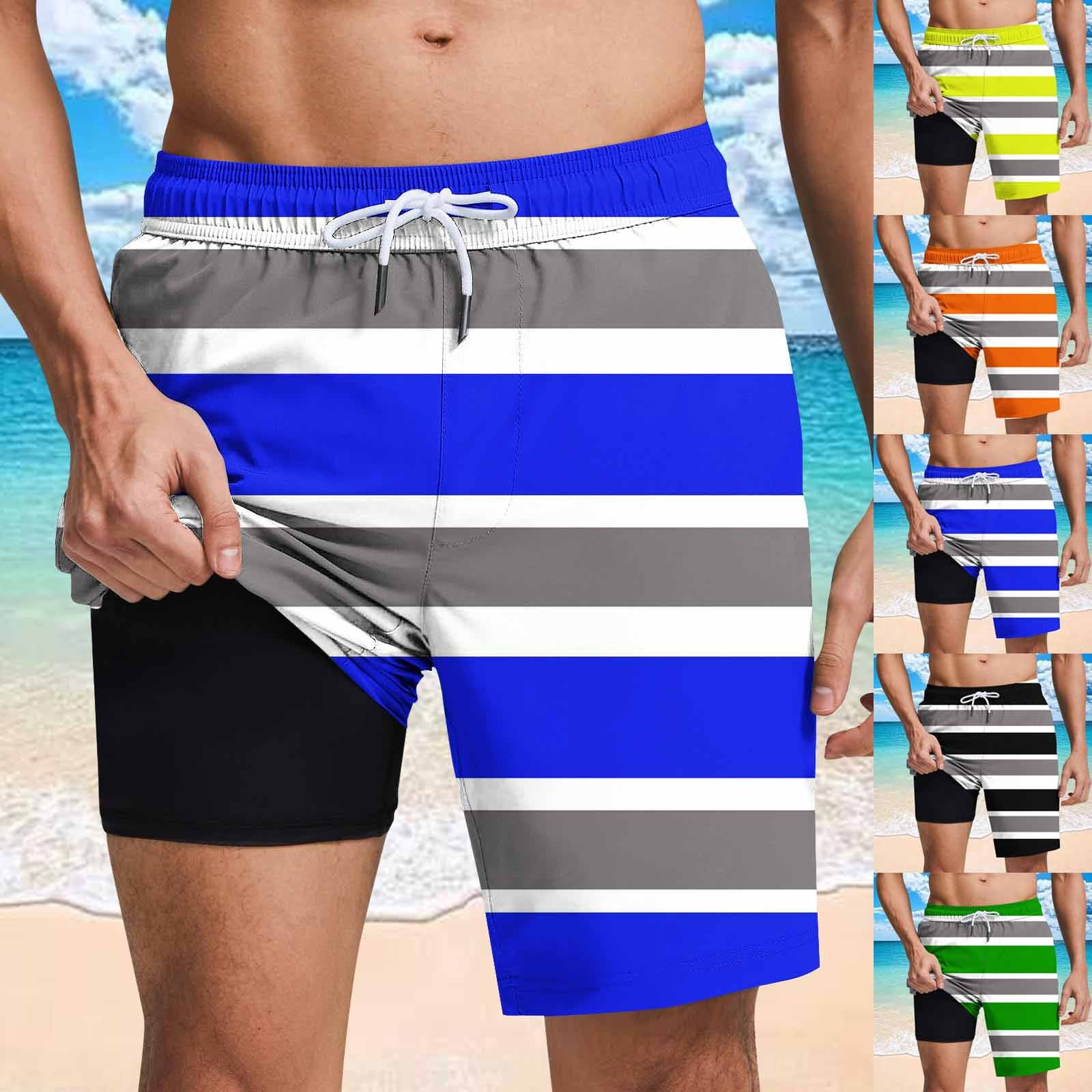FRSASU Mens 5 Inch Stretch Swimming Shorts Compression Liner Swim ...