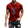 FRSASU Mens Graphic Tees Vintage T-Shirts Oversized Feather Print ...