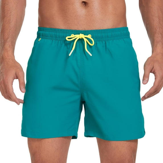 FRSASU Mens Swim Trunks with Inner Pocket, 7" Inseam Quick Drying Mens ...