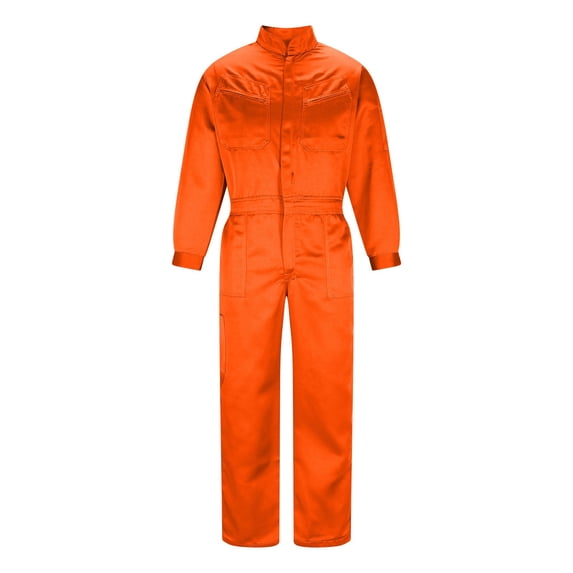 FRSASU Mens Workwear Coveralls Stand Collar Long Sleeve Front Zip ...