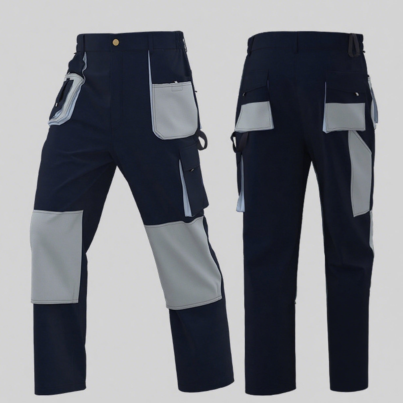 FRSASU Mens fashionable color blocked Work Pants Ripstop Waterproof ...
