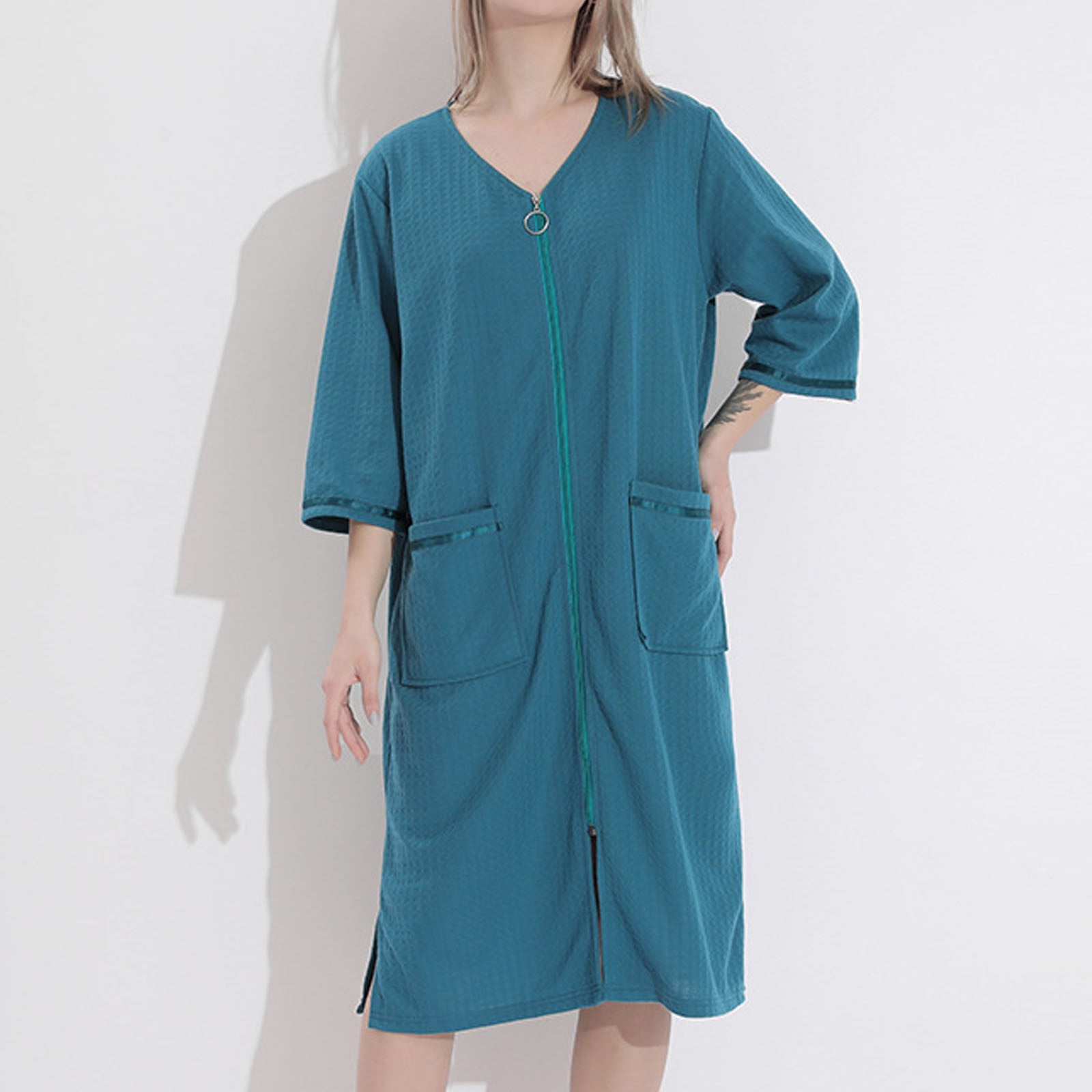 FRSASU Night-Robe for Women Clearance,Robes for Women Knit Bathrobe ...