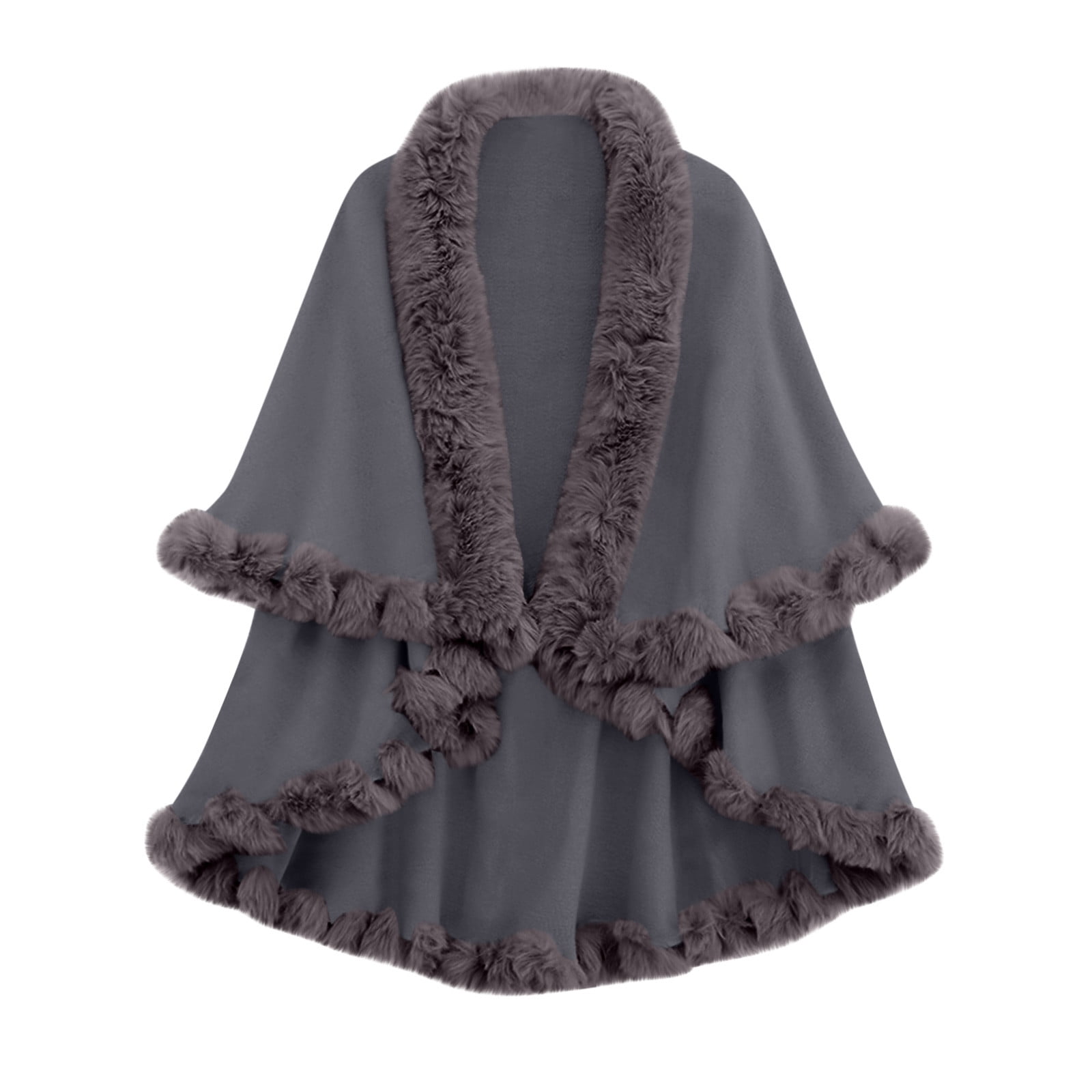 FRSASU Ponchos for Women Shawls and Wraps Evening Dresses Faux Plush ...