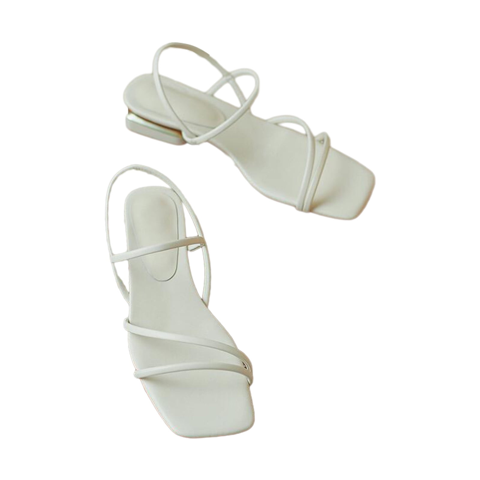 FRSASU Sandals for Women,Rectangular Toe Sandals Women'S Strappy Open ...