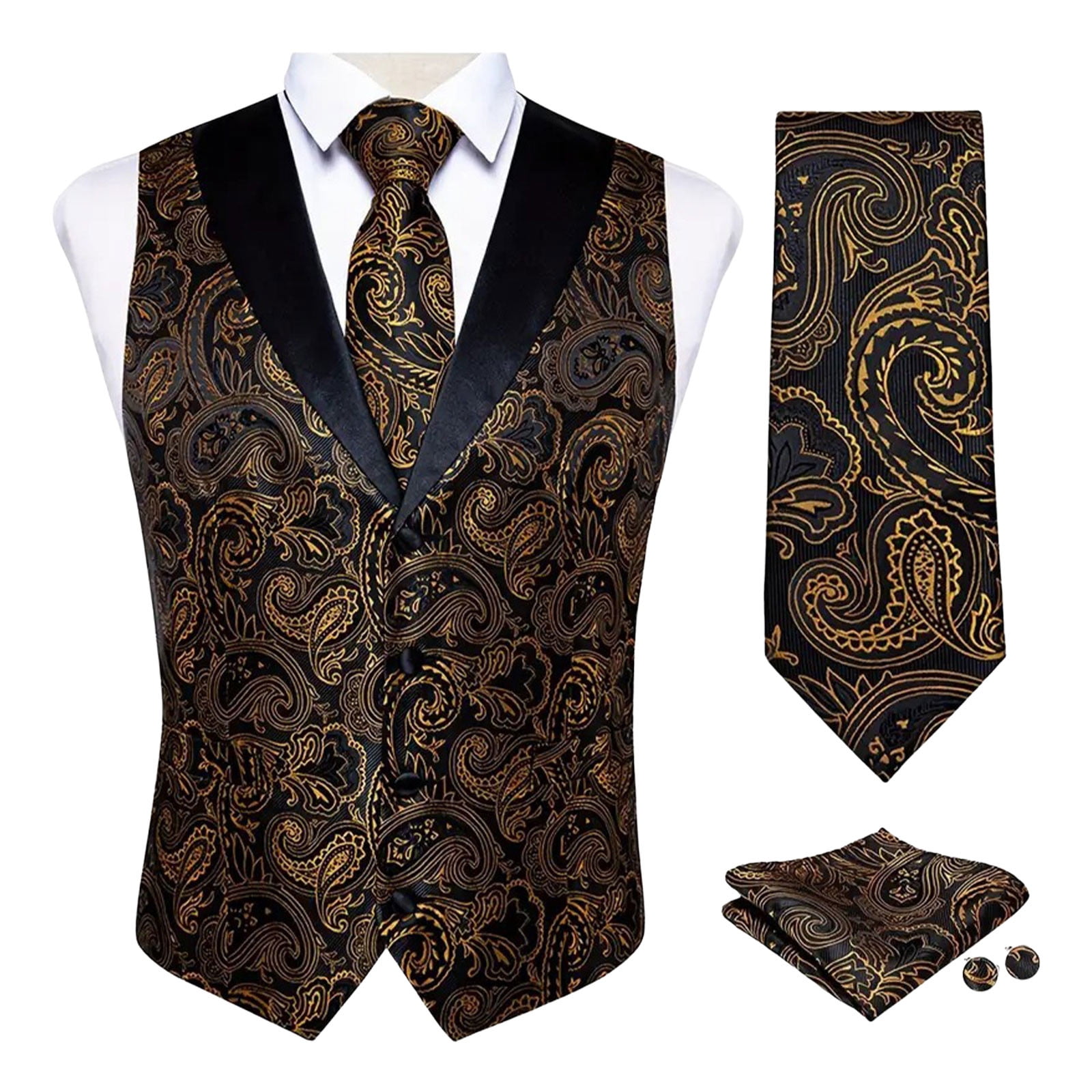 FRSASU Suit Vest single breasted V-neck suit vest top for Men Suit ...