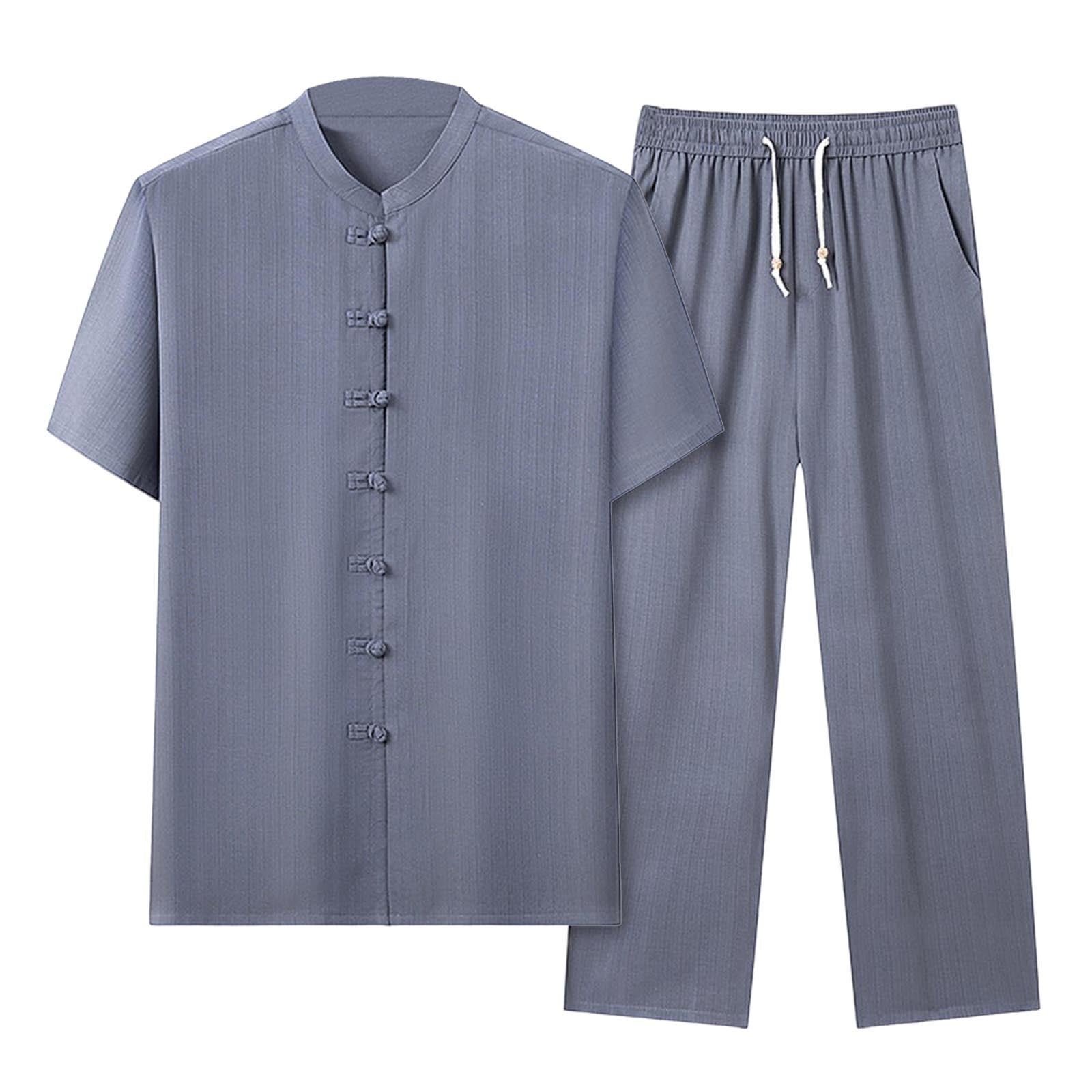 FRSASU Tang Suit Men Hanfu Chinese Traditional Clothes Kung Fu Shirt ...