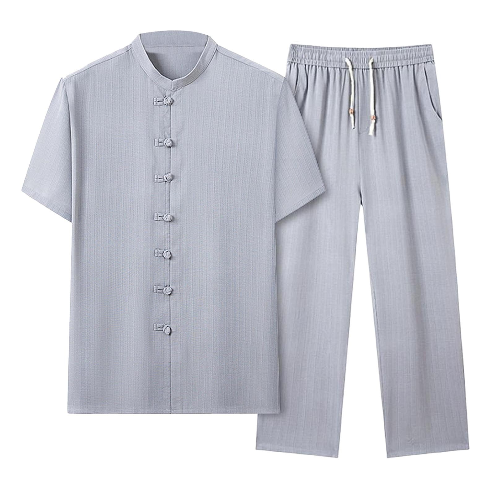 FRSASU Tang Suit Men Hanfu Chinese Traditional Clothes Kung Fu Shirt ...