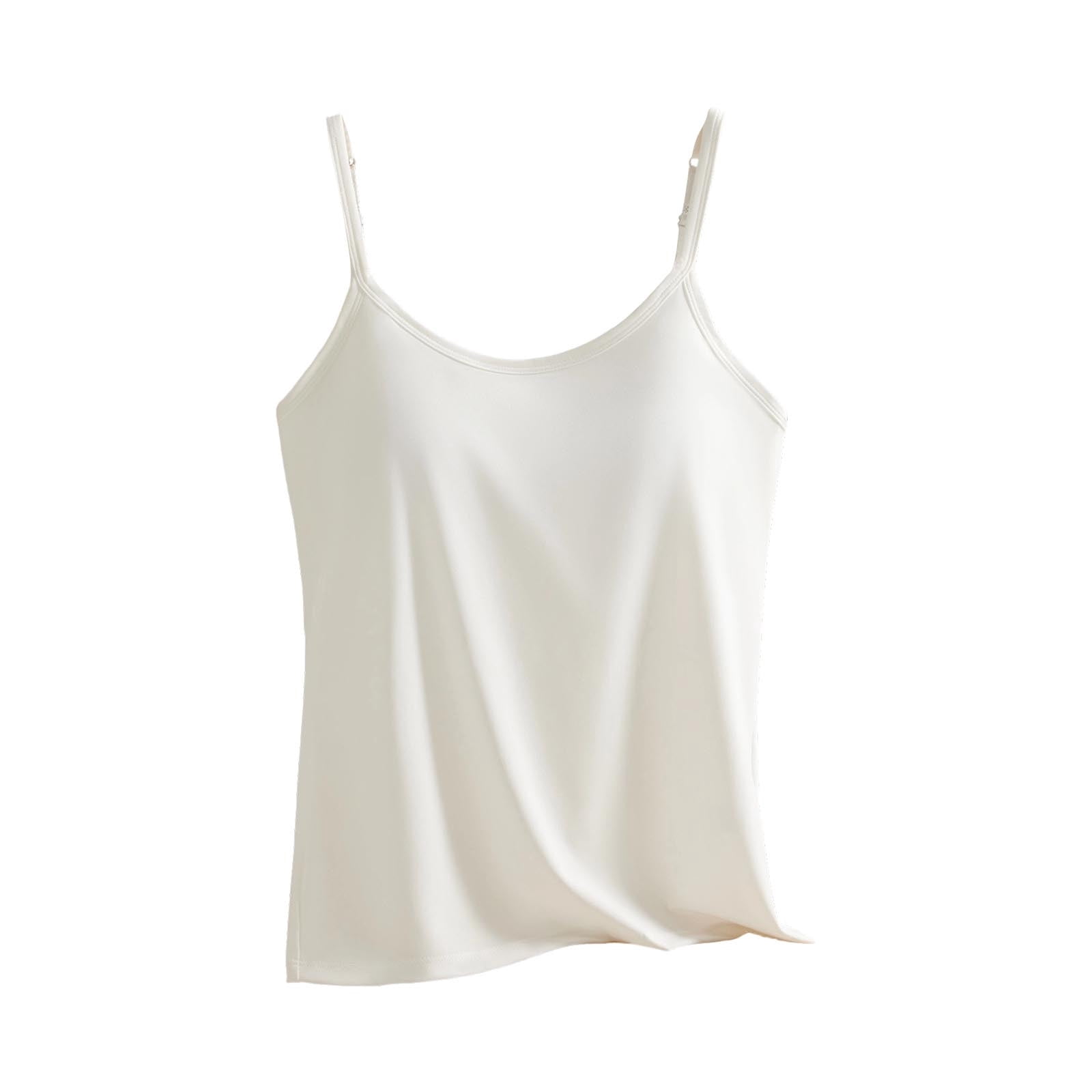 FRSASU Tank Tops for Women V-Neck Adjustable Spaghetti Strap Tops ...