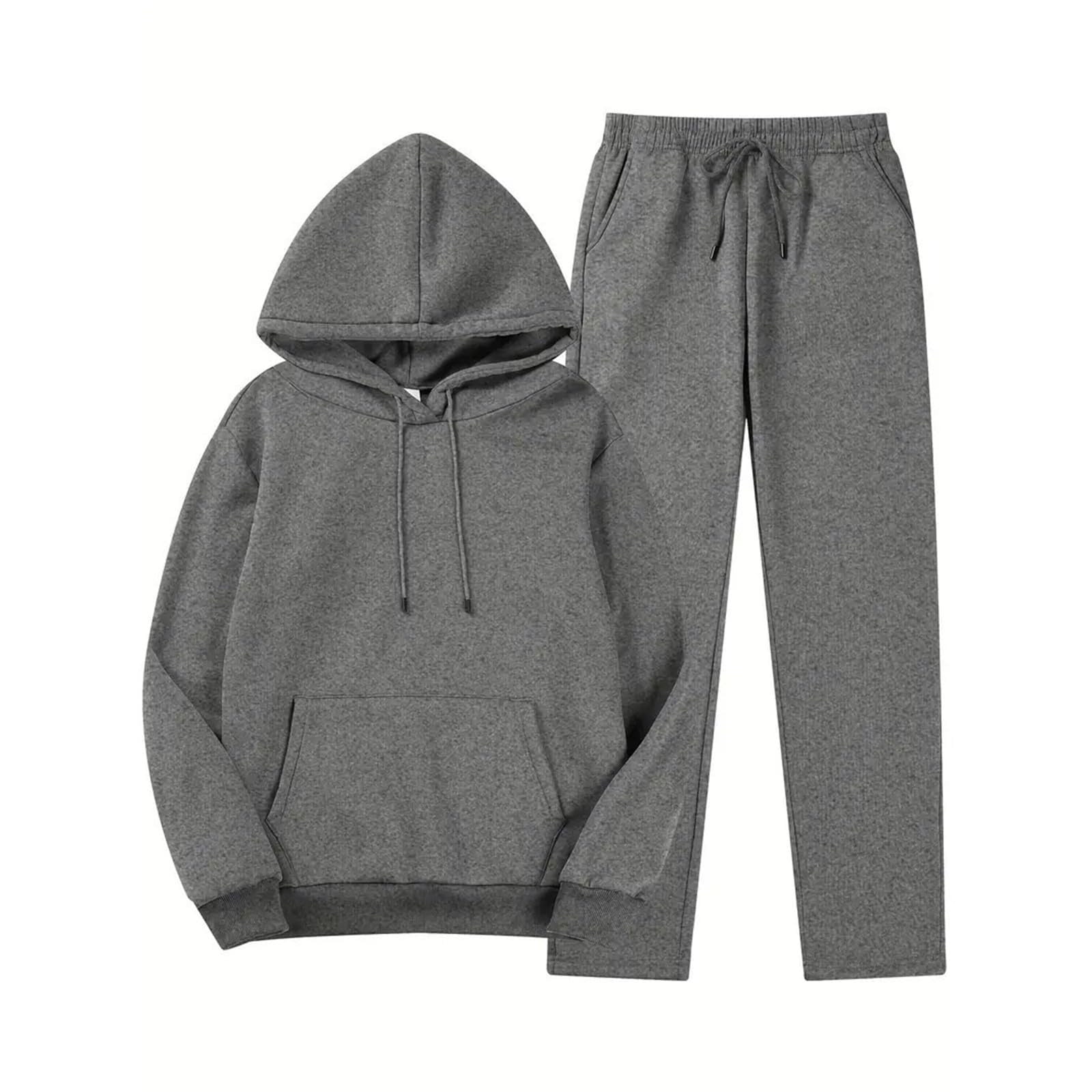 FRSASU Two Piece Outfits Sweatsuits for Women Set Hoodie and Sweatpants ...