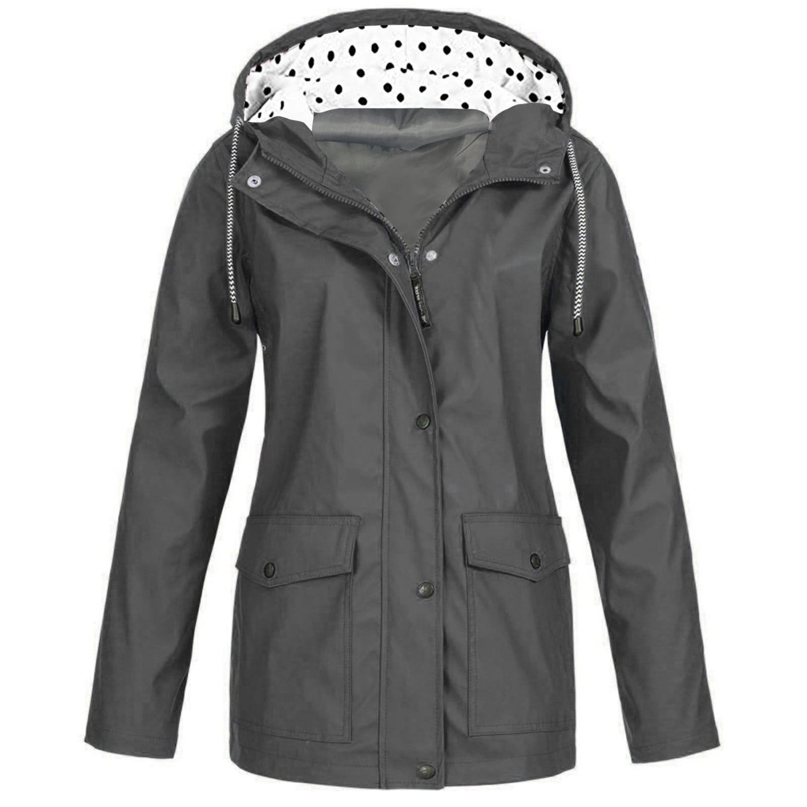 FRSASU Women Fashionable and Comfortable Waterproof Lightweight Rain ...