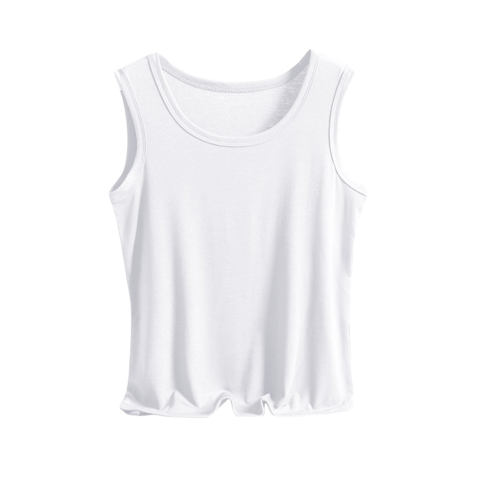 FRSASU Women’s Basic Sleeveless Vest Solid Color Casual Soft Business ...