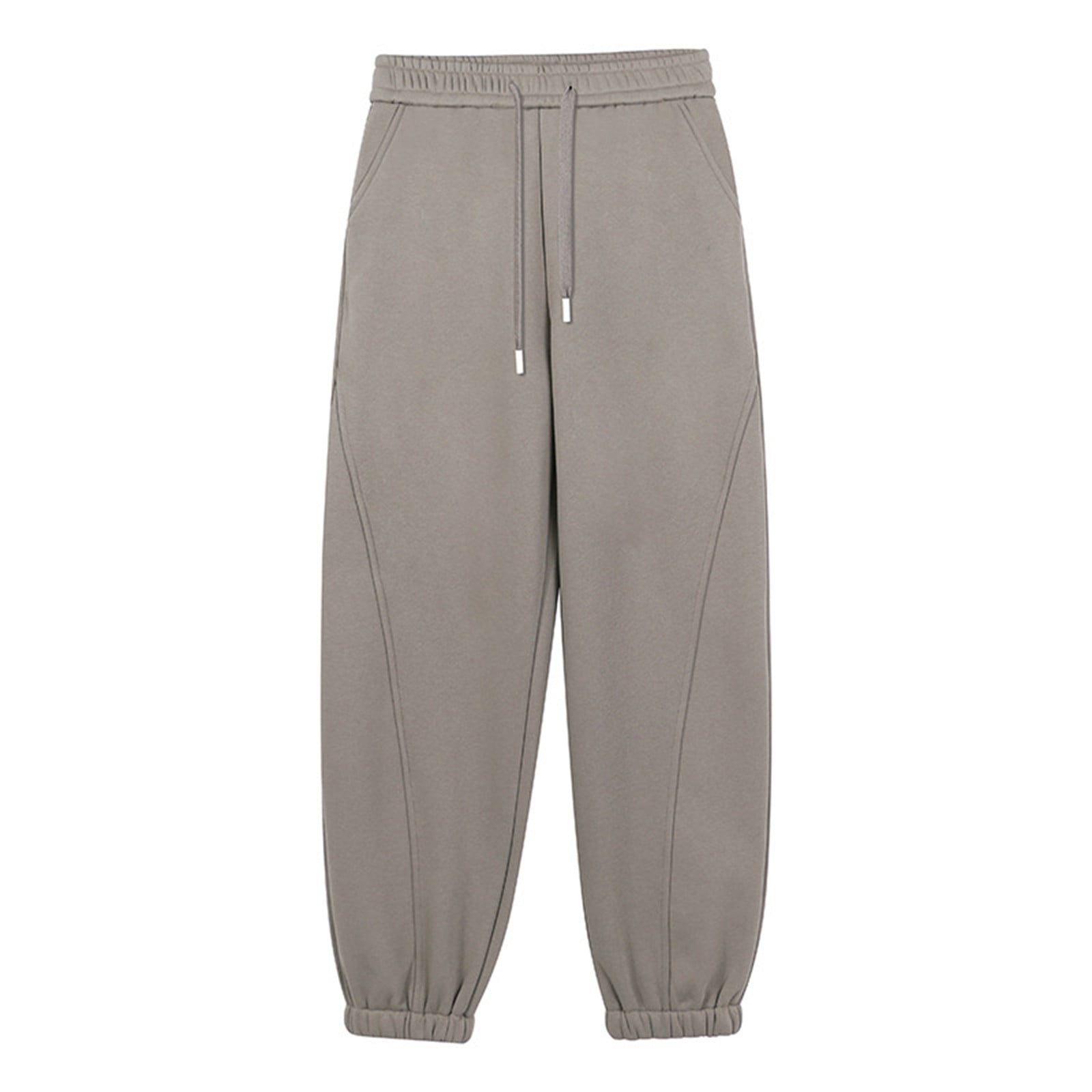 FRSASU Women's Plush Thick Sweatpants Drawstring Sweat Pants Solid ...