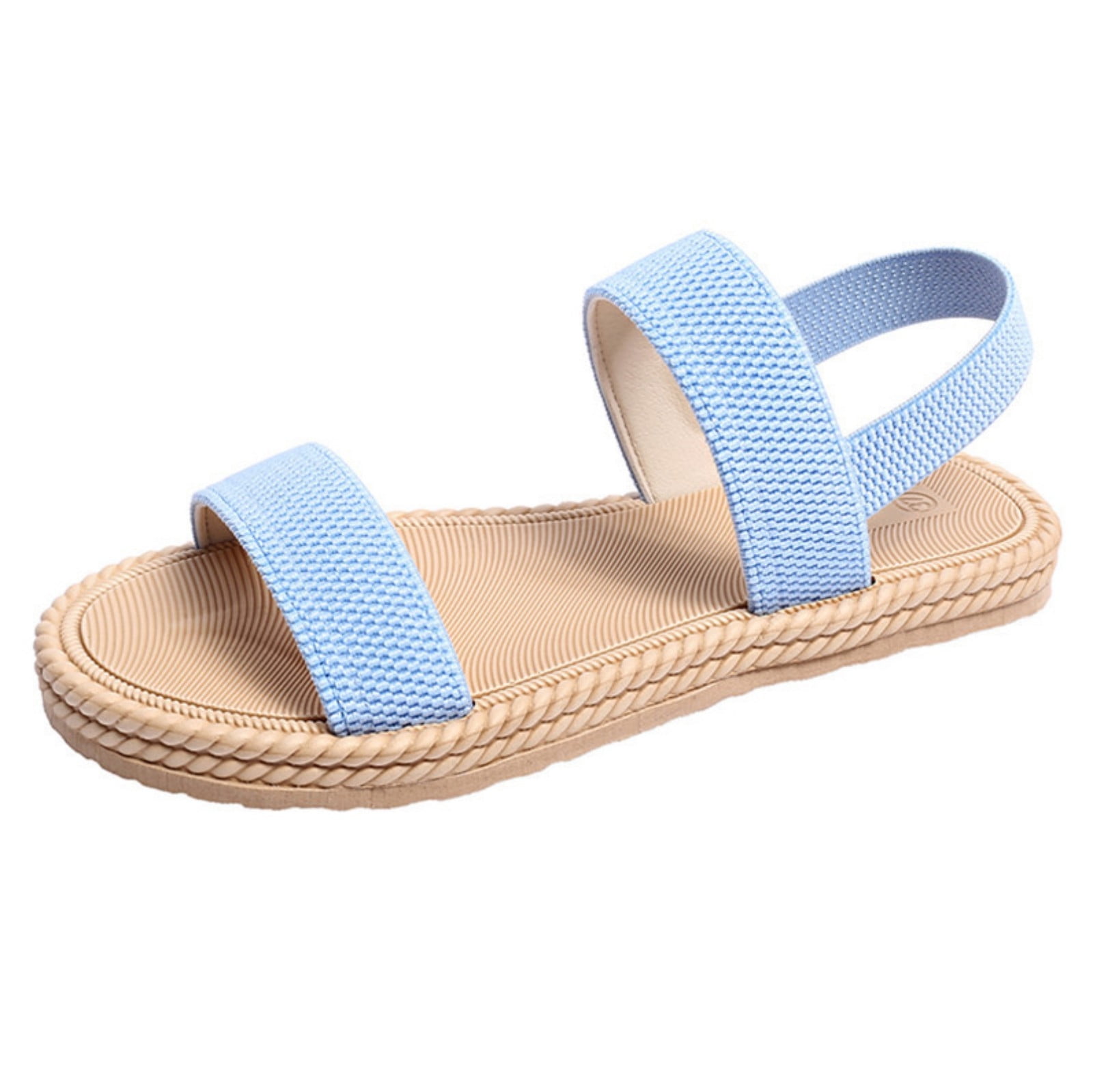 FRSASU Women's Sandals Large Size Flat-bottomed Sandals Sandals with ...