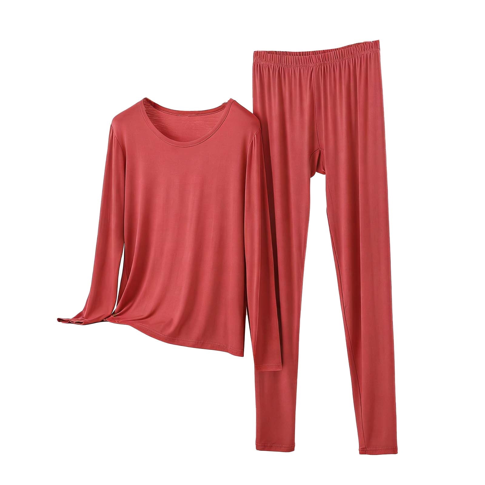 FRSASU Women's Soft Modal Pajamas Sets - Loose Crewneck Long Sleeve ...