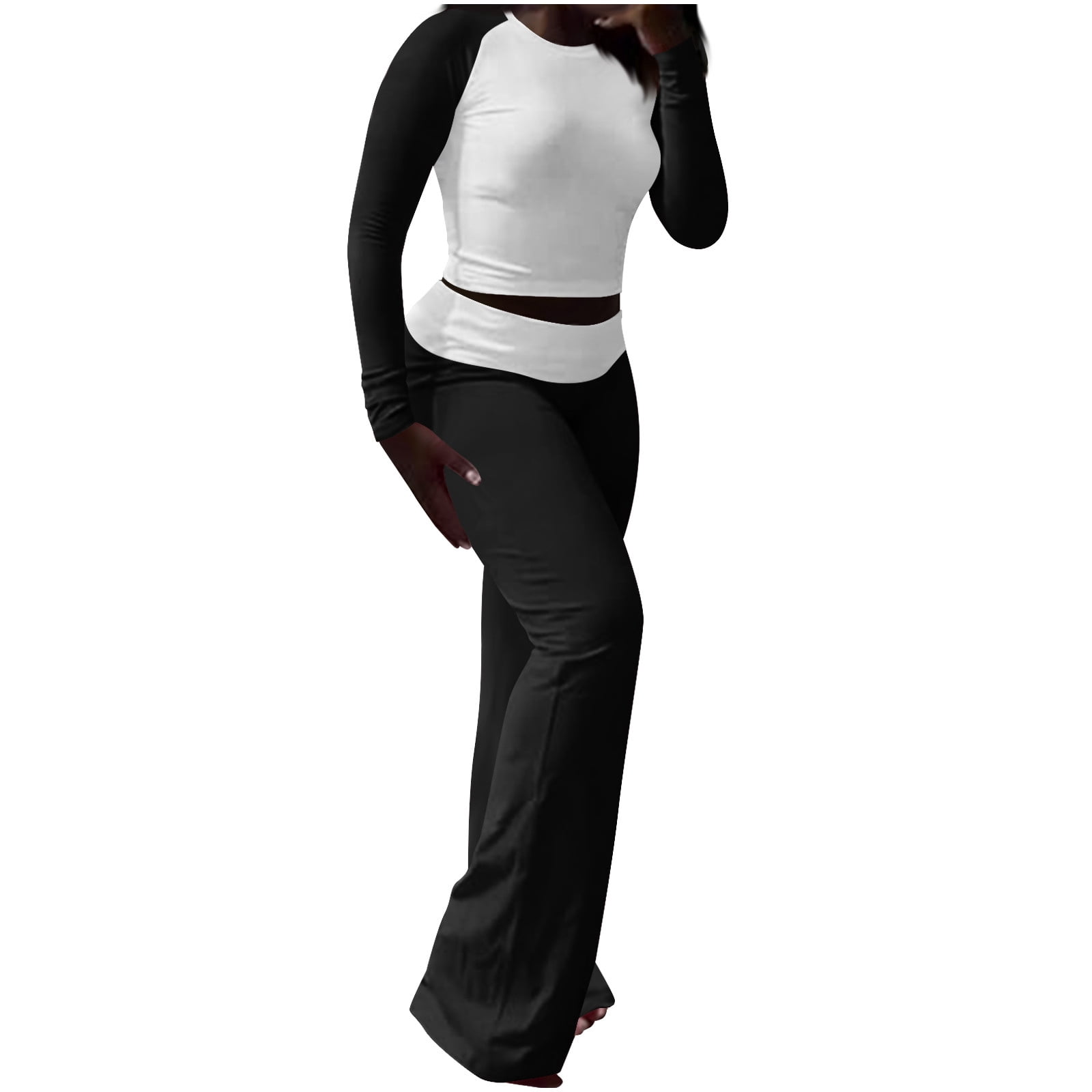 FRSASU Women's Tracksuits 2 Piece Outfits Sweatsuits Long Sleeve Top ...