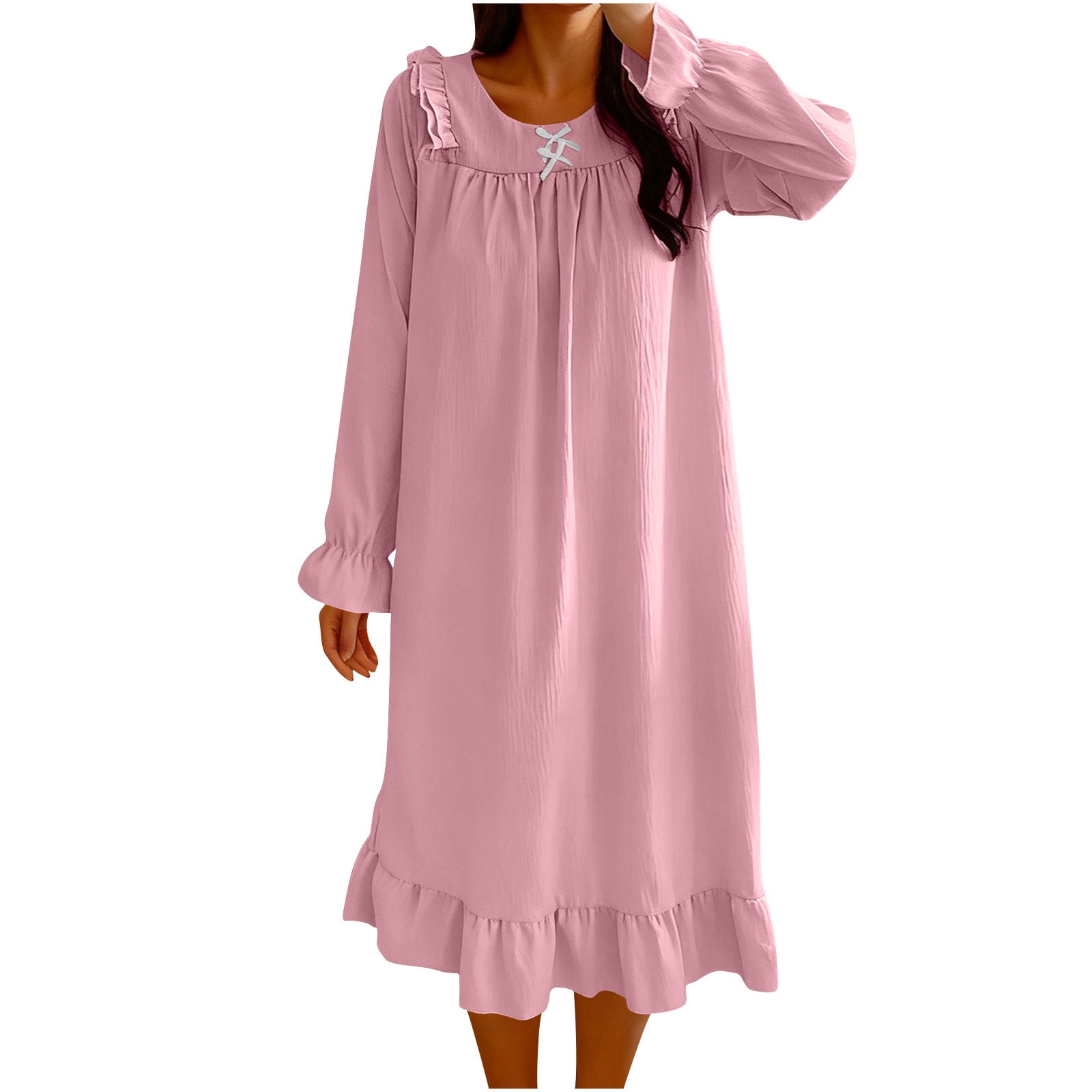 FRSASU Womens Nightgown for Long Sleeve Princess Nightdress Victorian ...