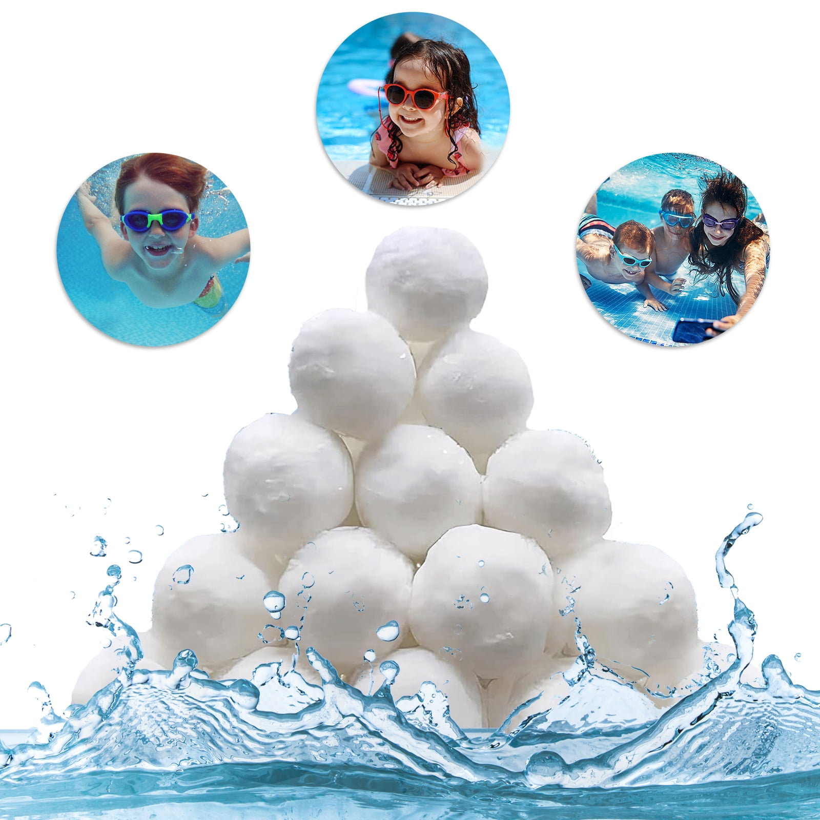 FRTDNE Pool Filter Balls, 4.6 lbs for Sand Filter, Eco-Friendly Fiber ...