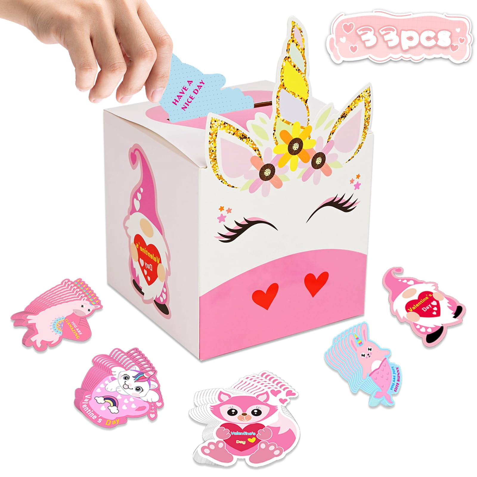 FRTDNE Valentine Boxes,Valentines Day Cards,for Exchange Party Favors ...