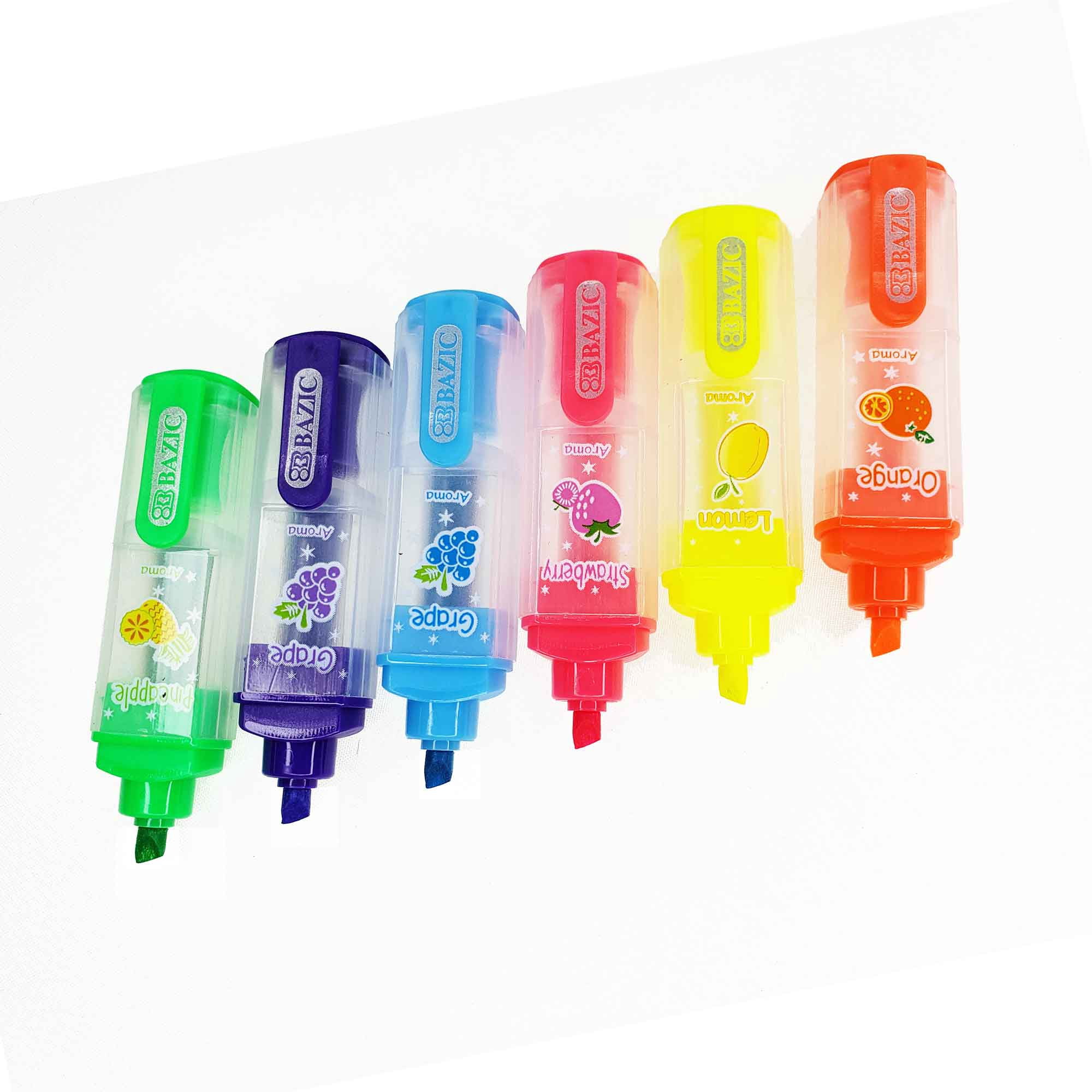 FRUIT-SCENTED MINI HIGHLIGHTERS A VIBRANT 6-PACK ASSORTMENT | COLORFUL ...