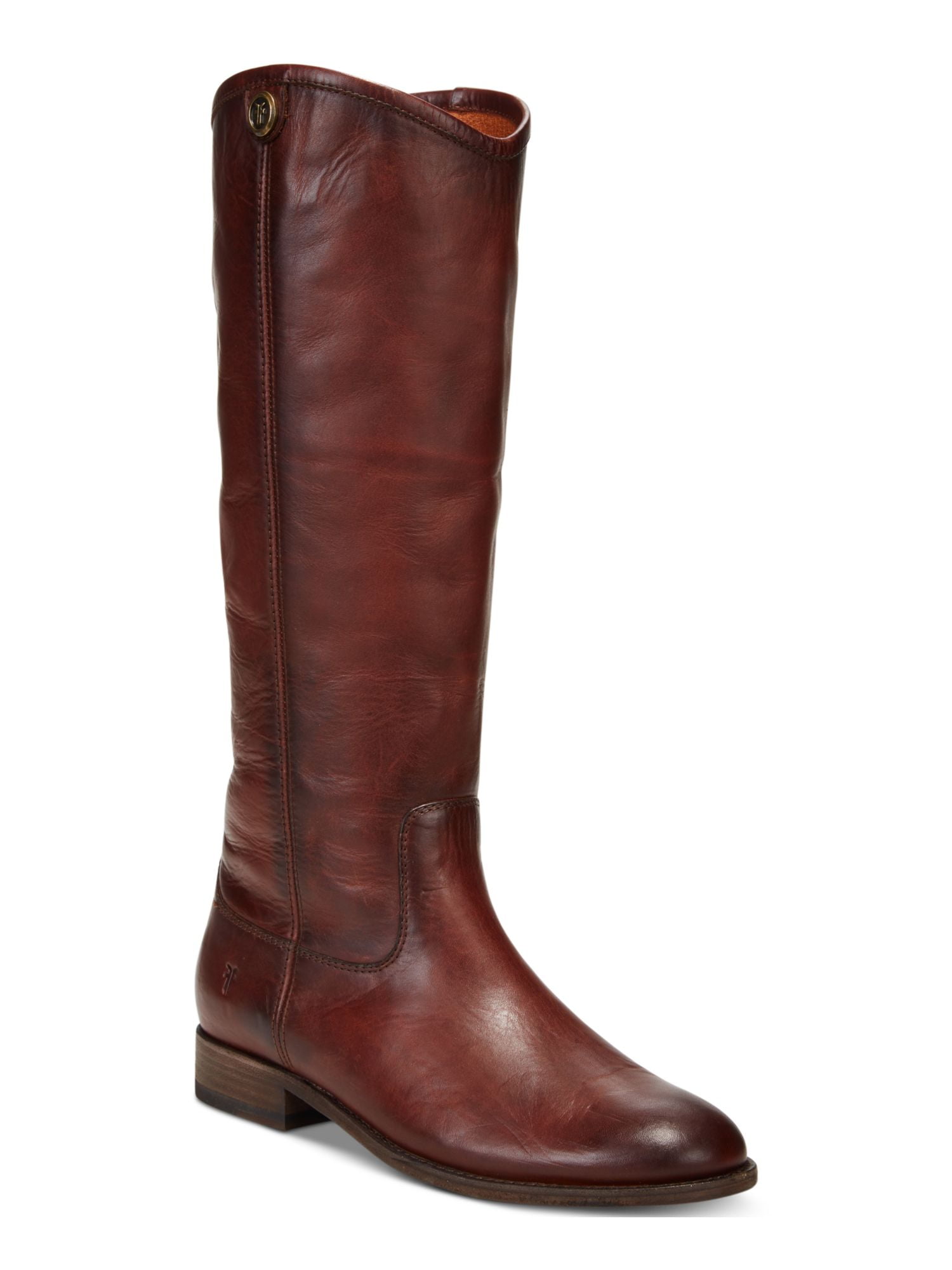 FRYE Womens Cognac Brown Button Details At Sides Inside Pull Tabs ...