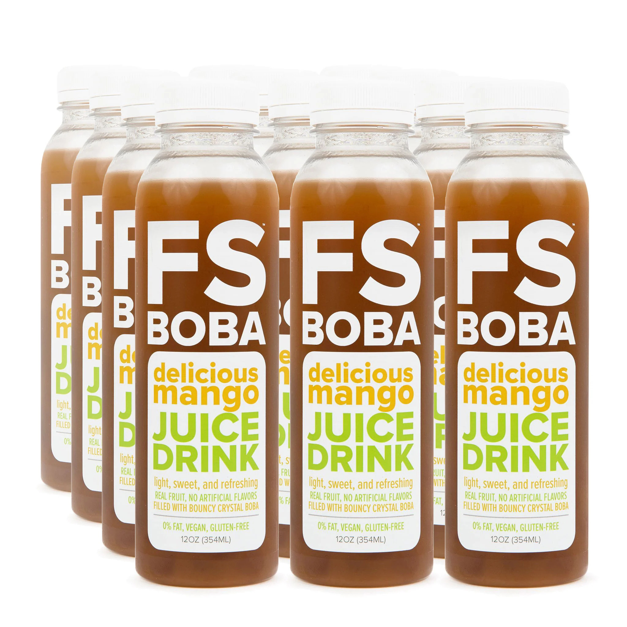 FS Boba | Mango Juice with Chewy Crystal Boba | 0% Fat, Vegan, Dairy ...