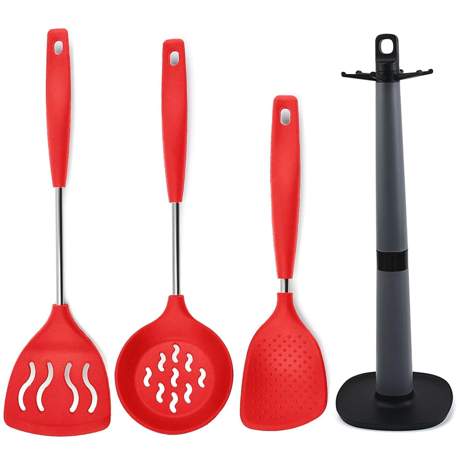 FS COOL Rice Spoons for Serving Stainless Steel Skimmer Spoon Turner ...