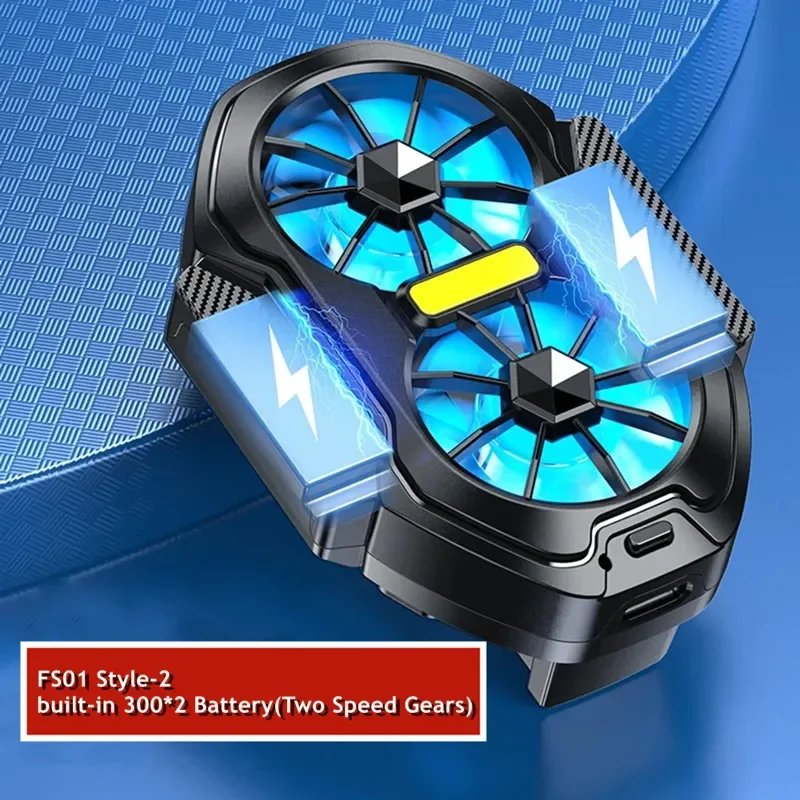 FS01 Dual Fan Rechargeable/Plug-in Mobile Phone Radiator Air-cooled ...