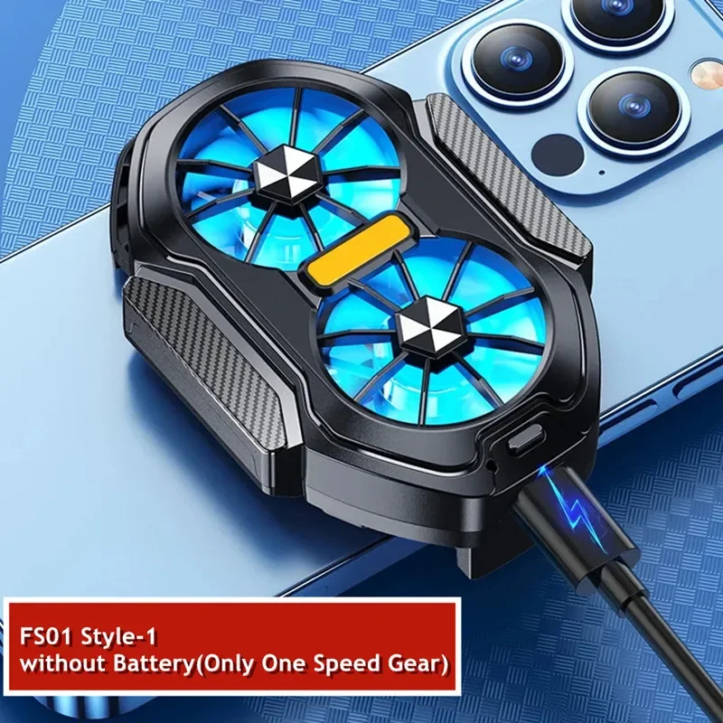 FS01 Dual Fan Rechargeable/Plug-in Mobile Phone Radiator Air-cooled ...