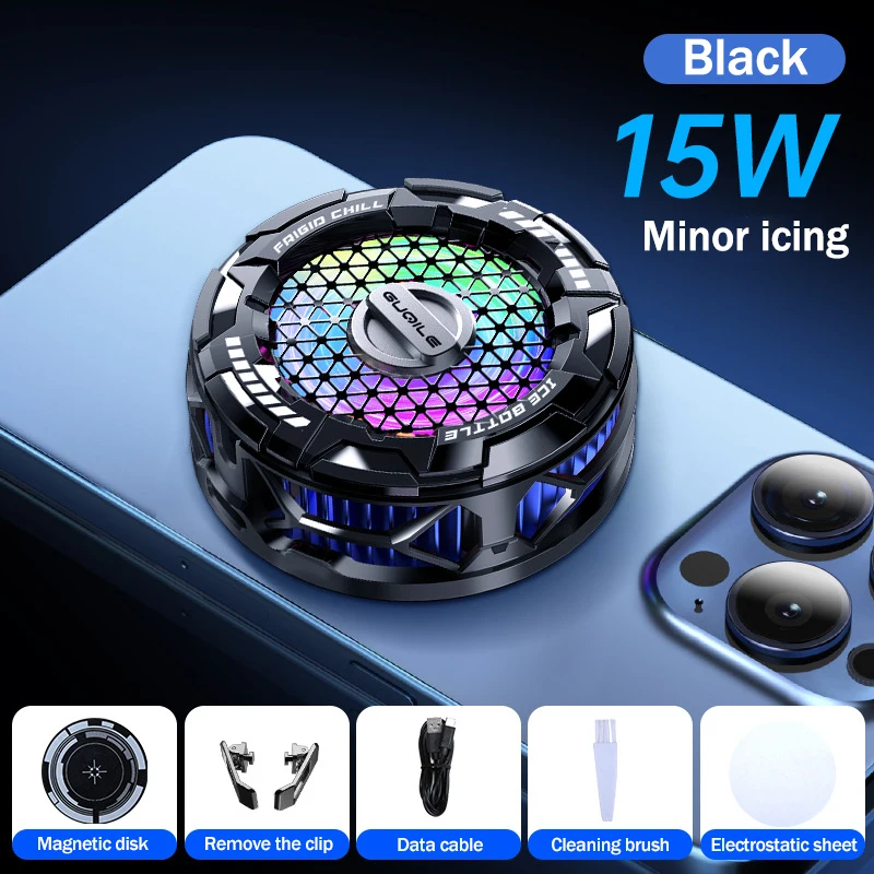 FS02 Mobile Phone Semiconductor Magnetic/Back Clip 2 IN 1 Cooling Fan ...