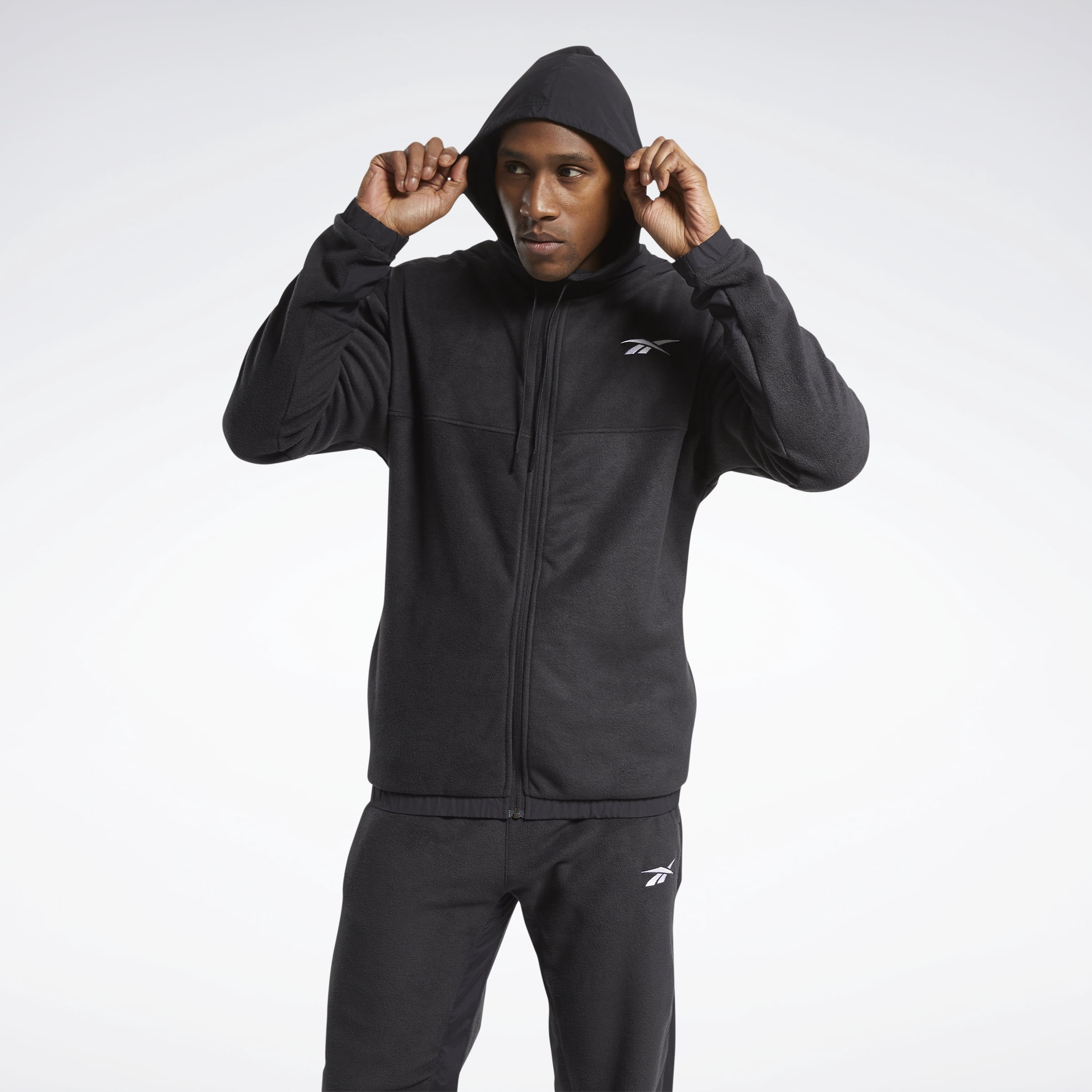 [FS8450] Mens Reebok Workout Ready Fleece Full Zip Hoodie - Walmart.com