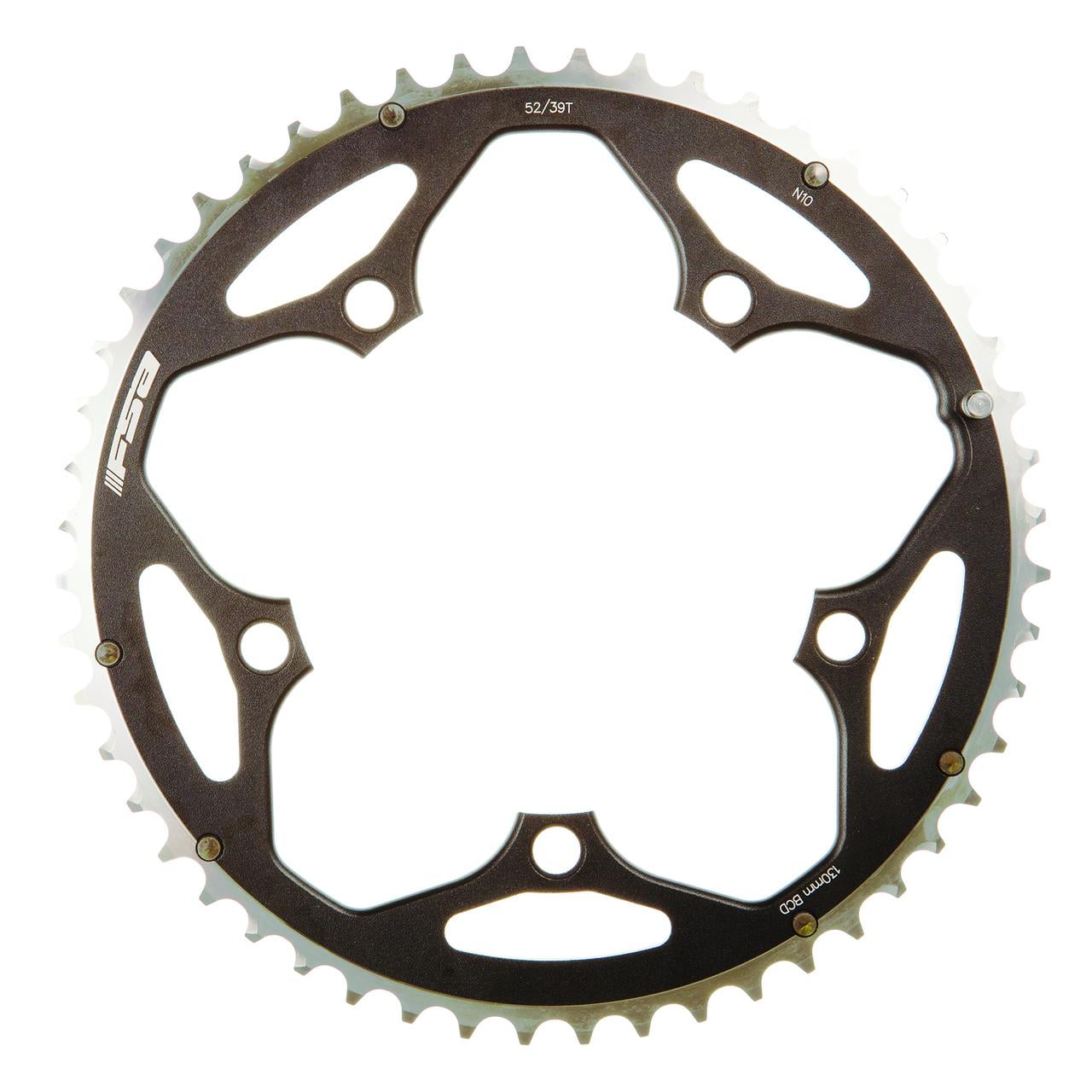 FSA, 52T, 10sp., BCD: 130mm, 5 Bolts, Ext茅rieur Chainring, For Road ...