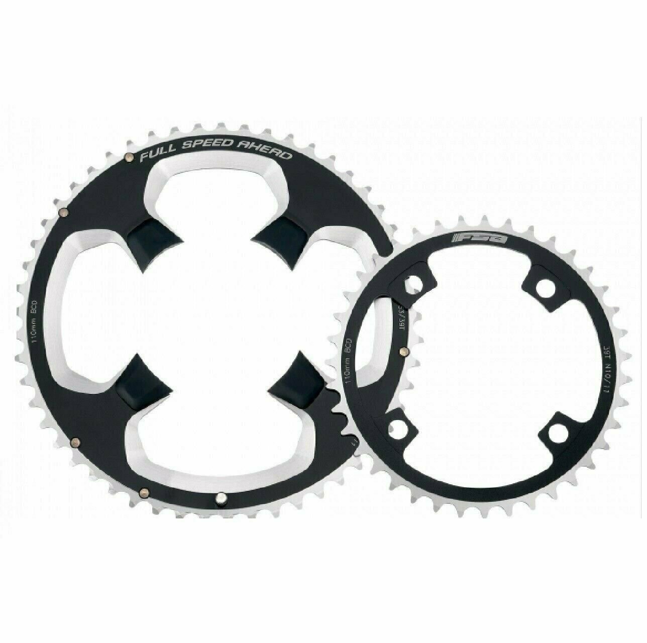 FSA Carbon Crankset chainring 110 x 53T 4 hole each ring - Walmart.com