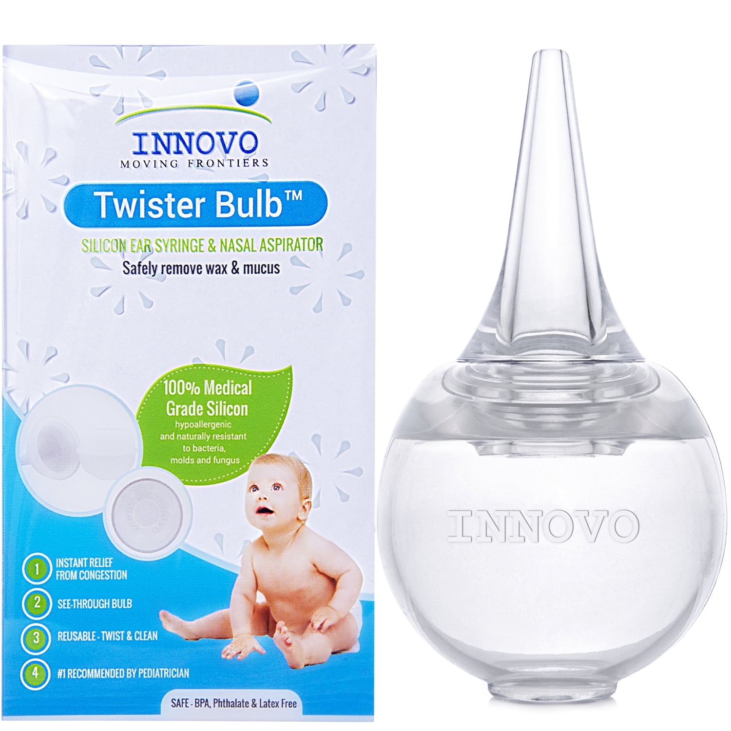 FSA/HSA Eligible, Innovo Twister Bulb Baby Nasal Aspirator and Booger ...