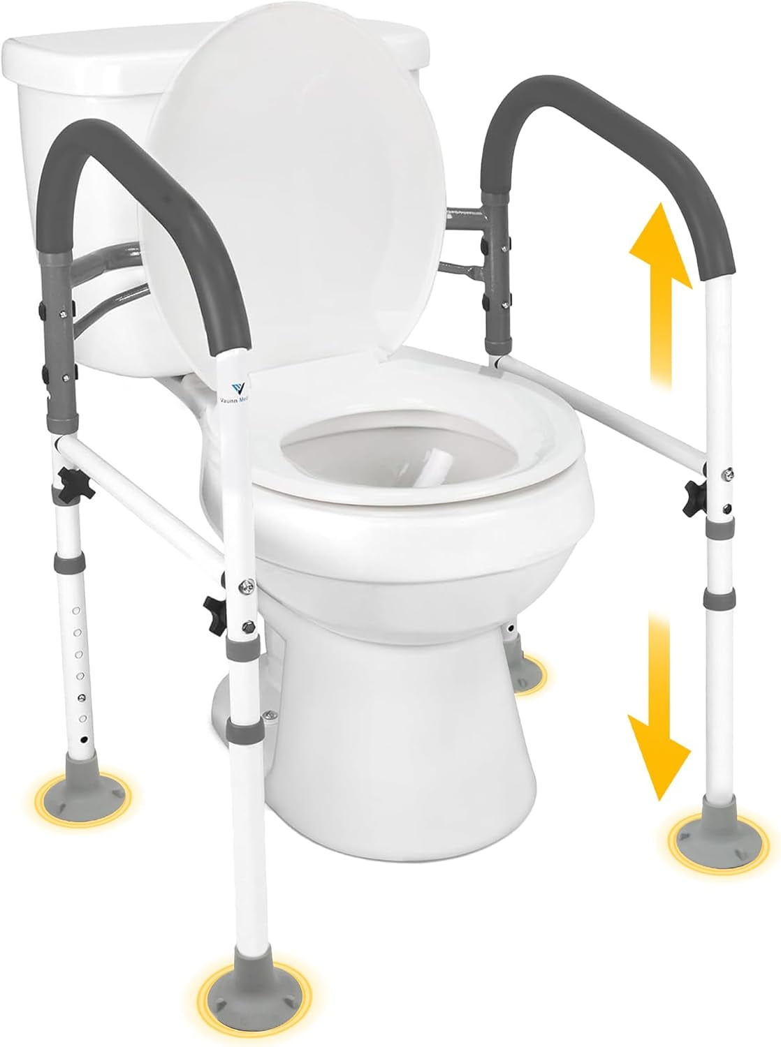 FSA/HSA Eligible Toilet Safety Rails, Deluxe Adjustable and Foldable ...