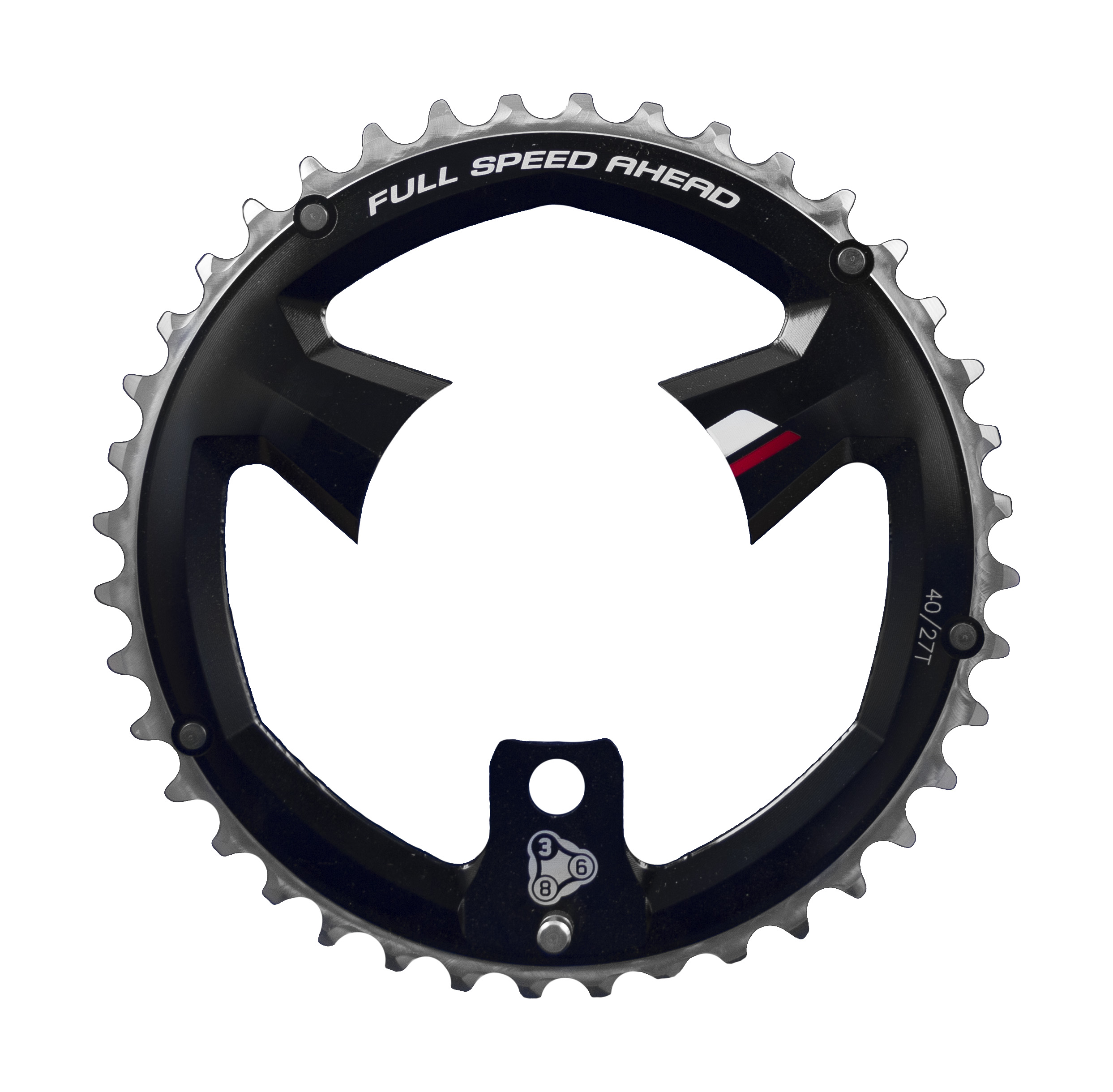 FSA K-Force MTB Chainring (2x9, 86x40T, Black, 3h) - Walmart.com
