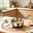 FSAGAE Pure Titanium Saucepan with Lid Non Stick Cookware Healthy Non ...