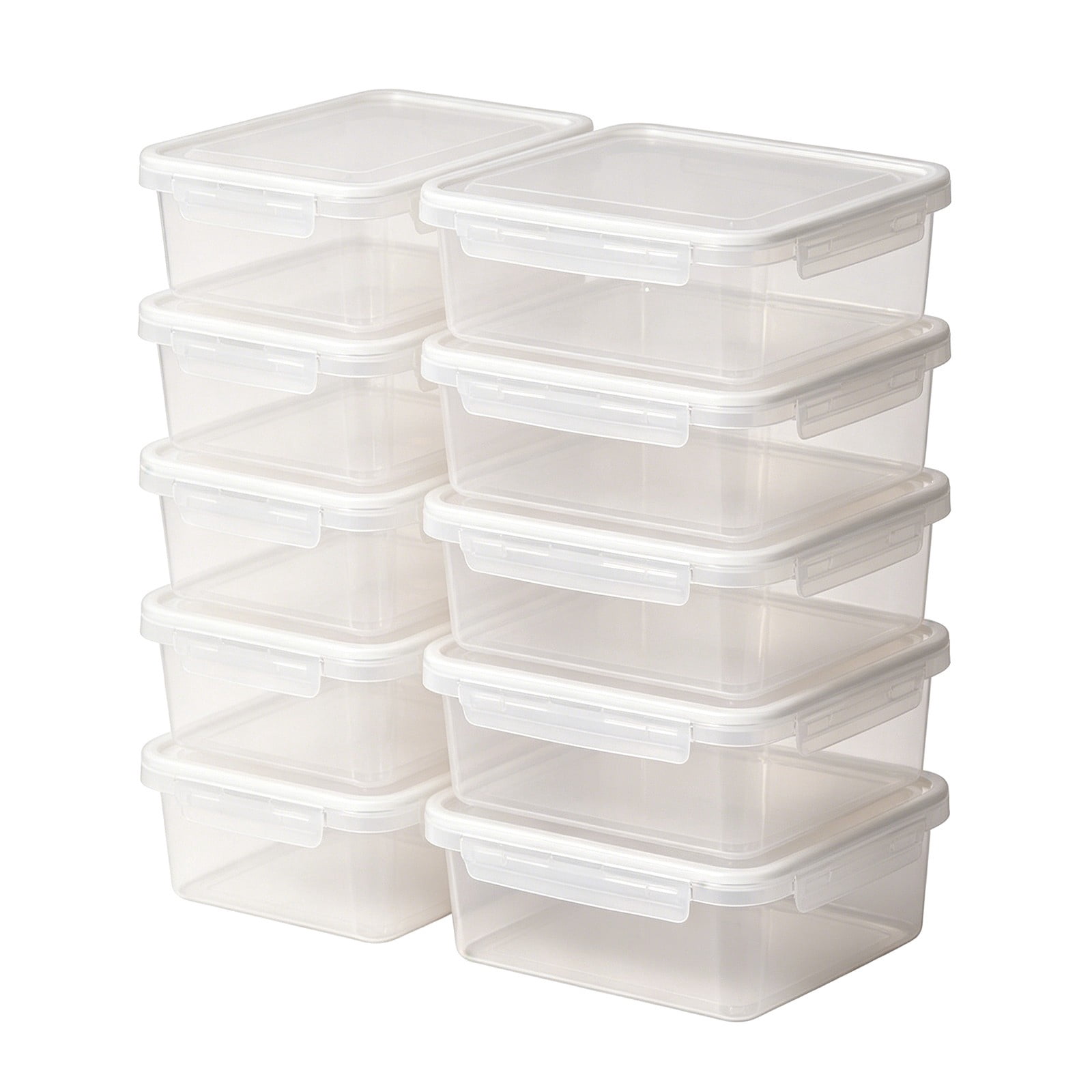 FSAGAE Rectangular Plastic Storage Container with Lid 5.3 x 3.1 x 2.2 ...