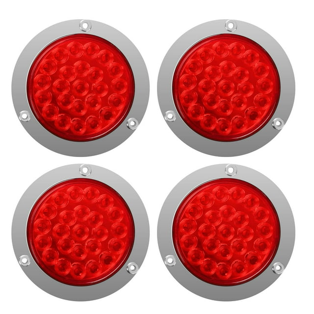 FSBCGT 4" Round 24 LED Trailer Tail Light Stop Turn Signal Brake Marker ...