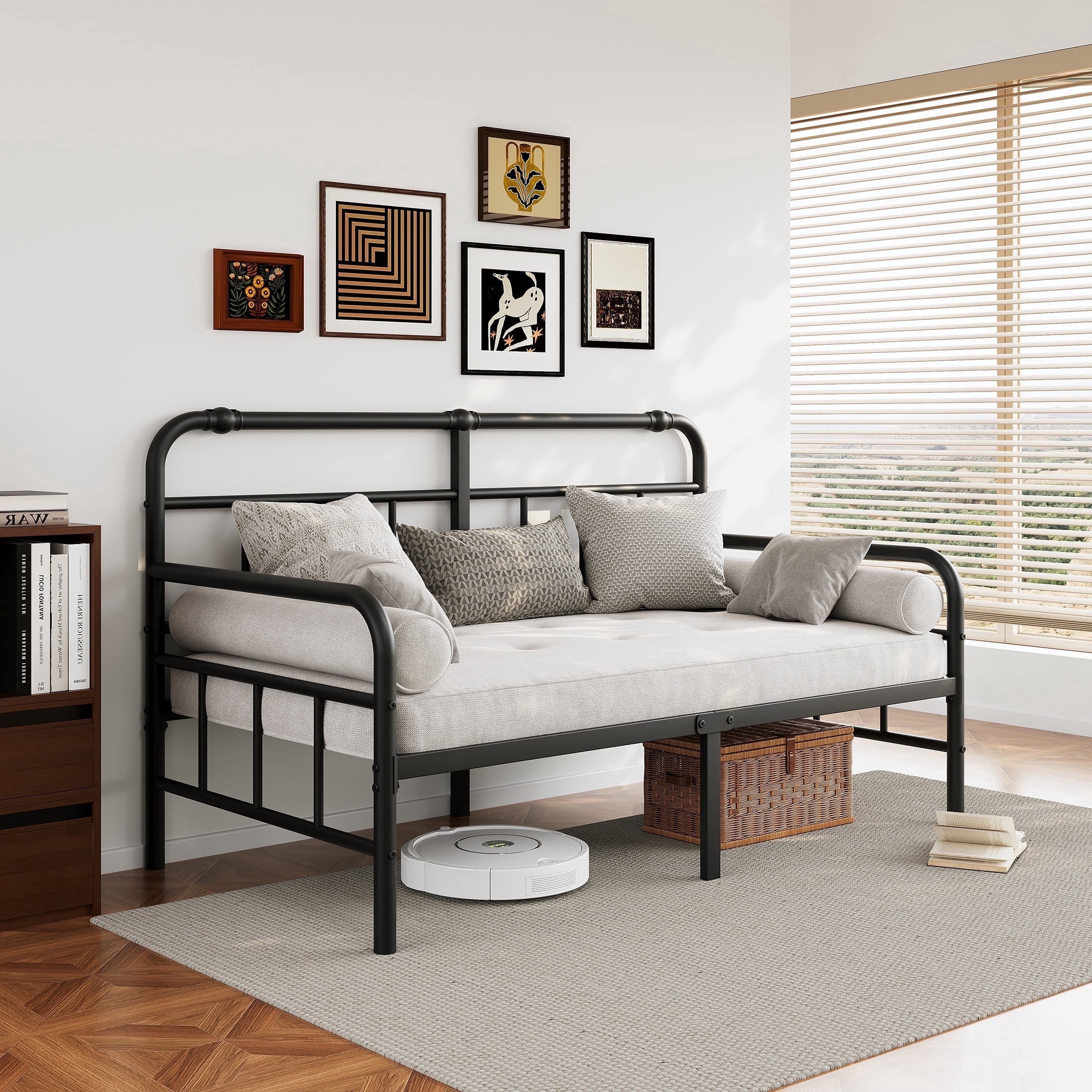 FSCHOS 14 inch Twin Size Metal Daybed Frame, Twin Sofa Daybed Frame for ...