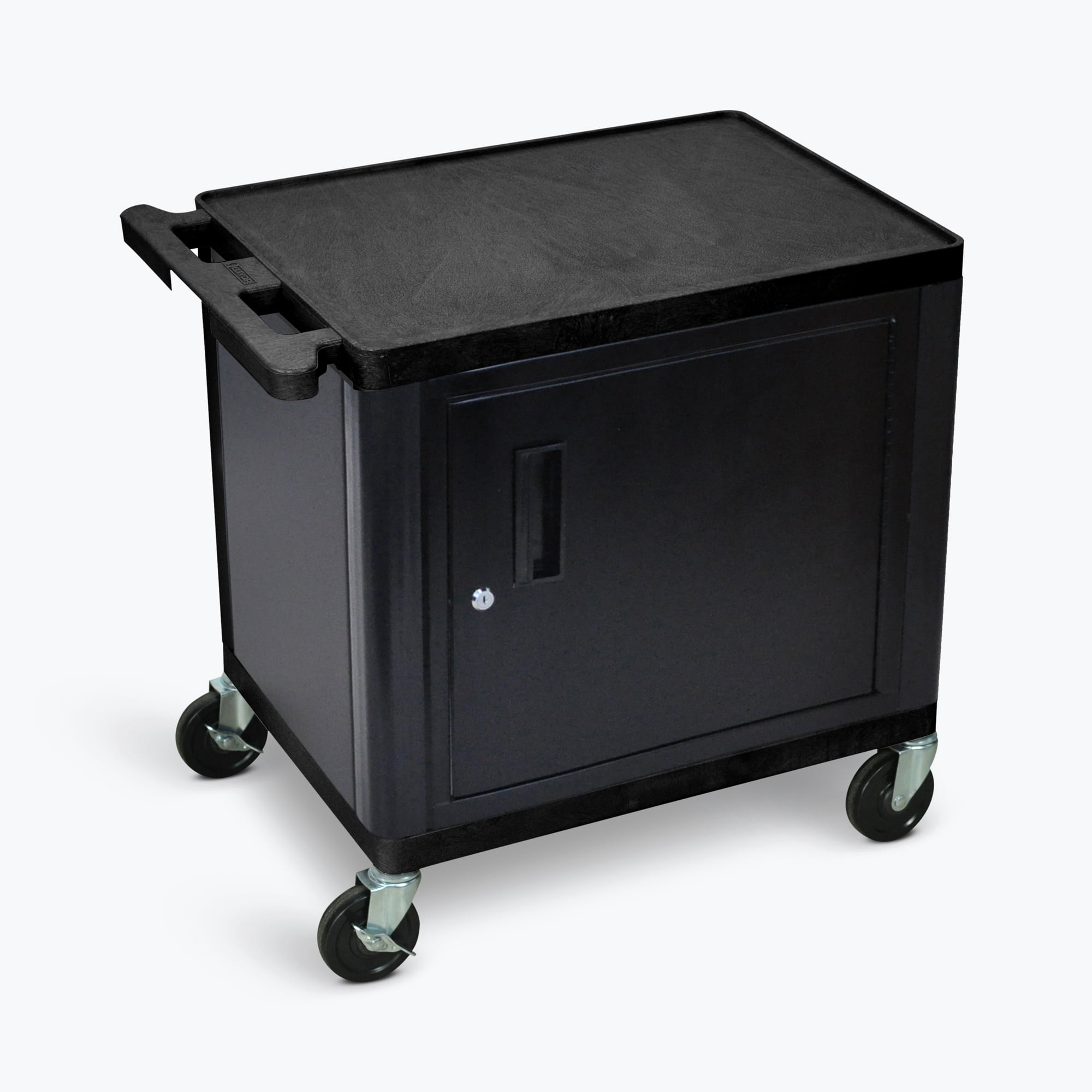 FSE 373-LP26C-B 26"H AV Cart - Two Shelves Cabinet - Walmart.com