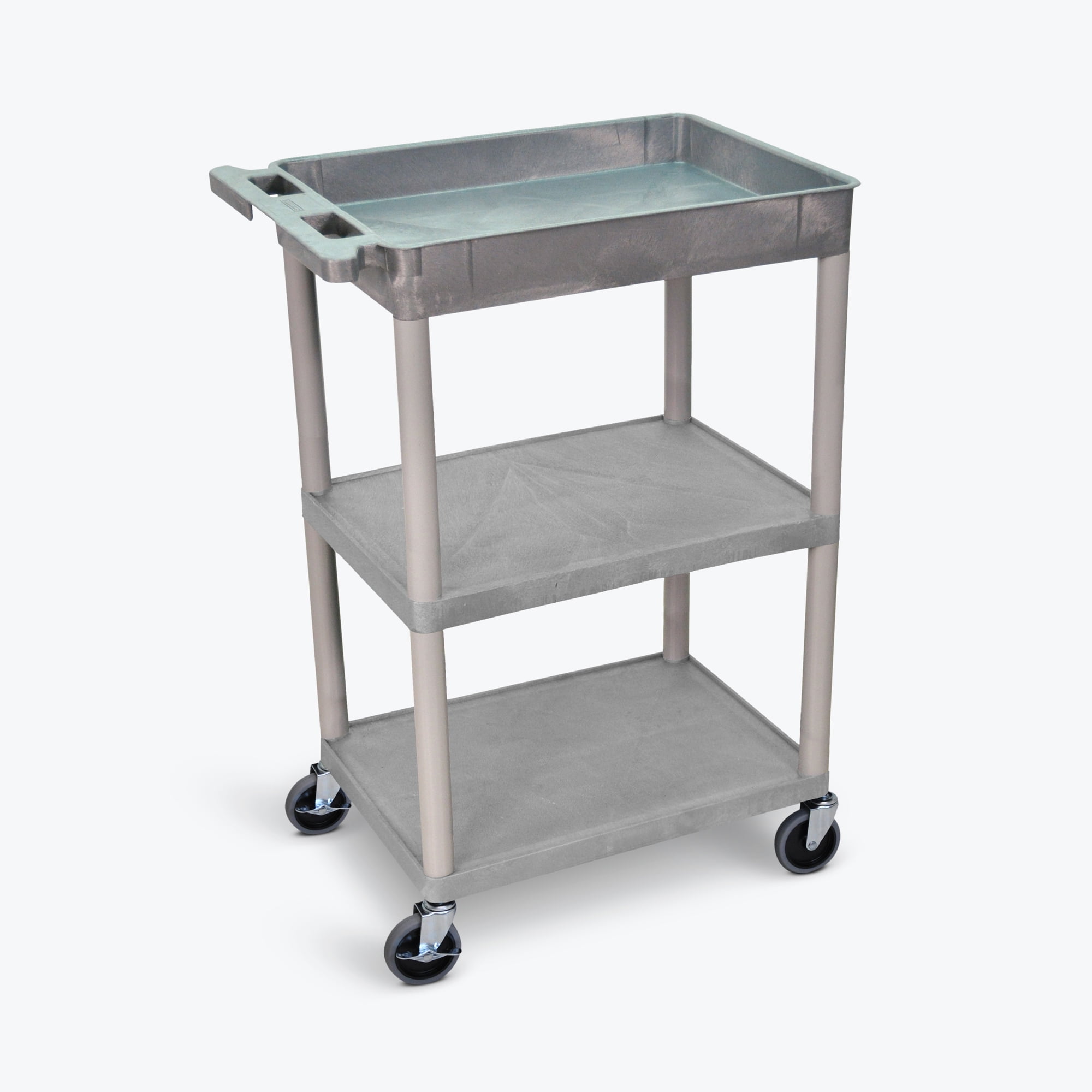 FSE 373-STC122-G Tub Top and Flat Middle/Bottom Shelf Cart - Walmart.com
