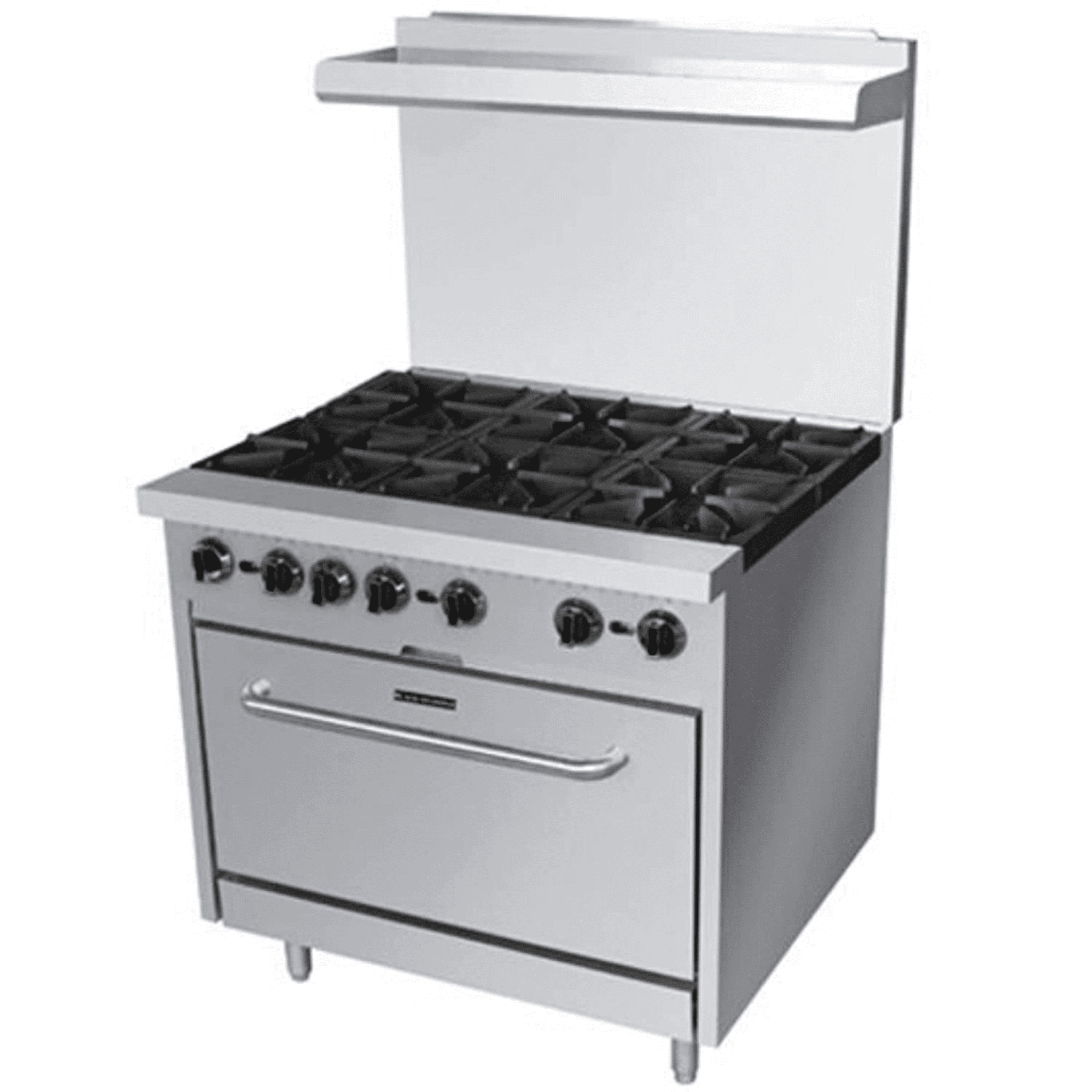FSE BDGR-36/NG 36 Inch 6 Burner Gas Range And Griddle Combo With Standard Oven, Natural Gas ...