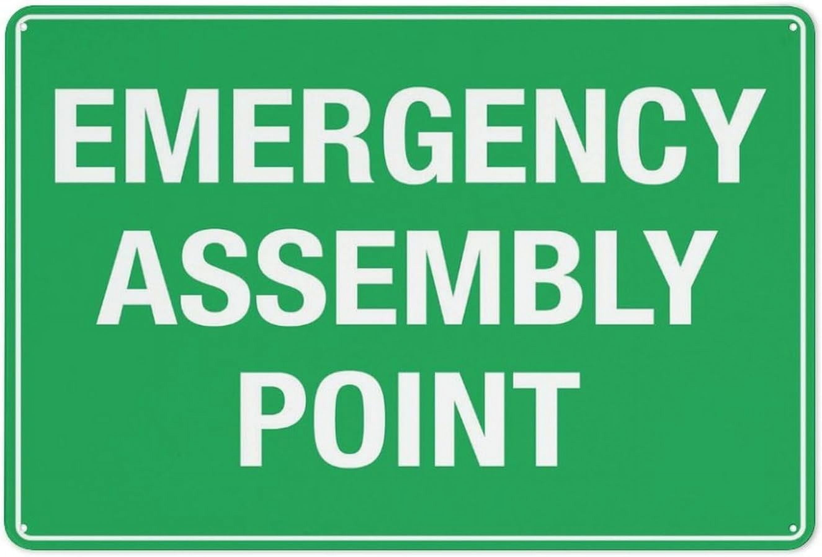 FSFH Emergency Assembly Point Sign 12X8 Inches Metal Aluminum Signs ...