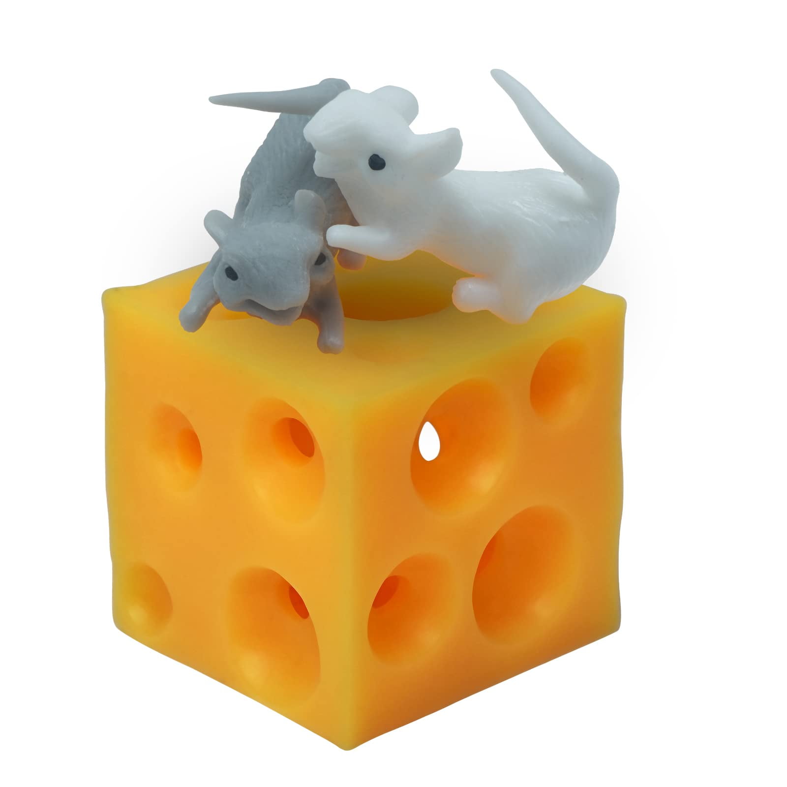FSFHSJ Stretchy Cheese and Mice Toy , 2 Squishable Mouse and Cheese ...