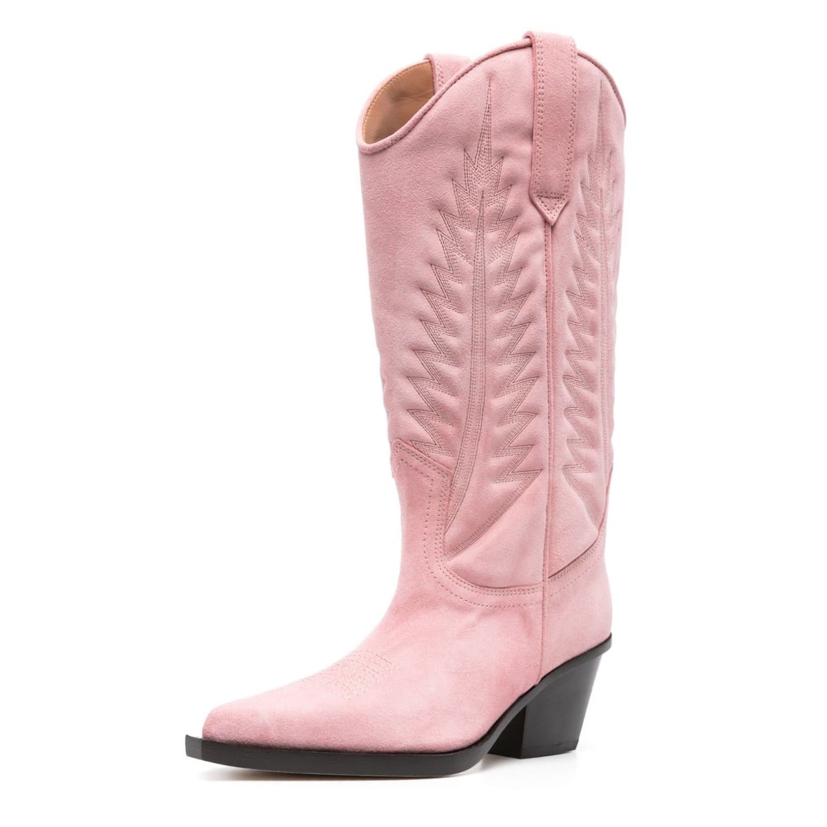 FSJ Women Retro Western Cowboy Knee High Boots Wide Calf Cowgirl Boots ...