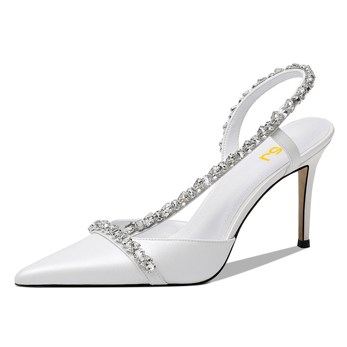 FSJ Women Slingback Pointed Toe Pumps Stiletto High Heels Slip On ...